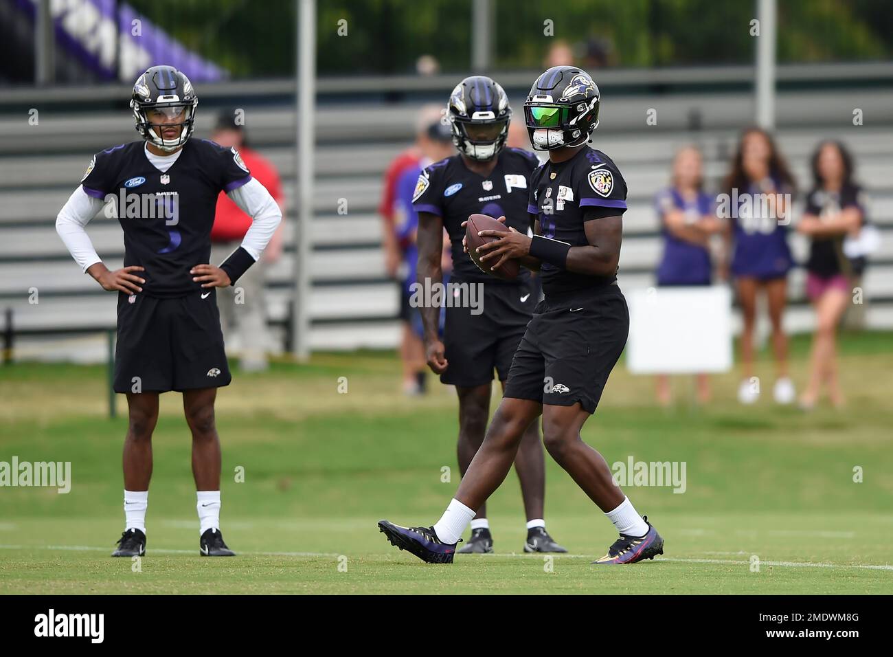 Baltimore Ravens quarterback Lamar Jackson during an NFL football ...
