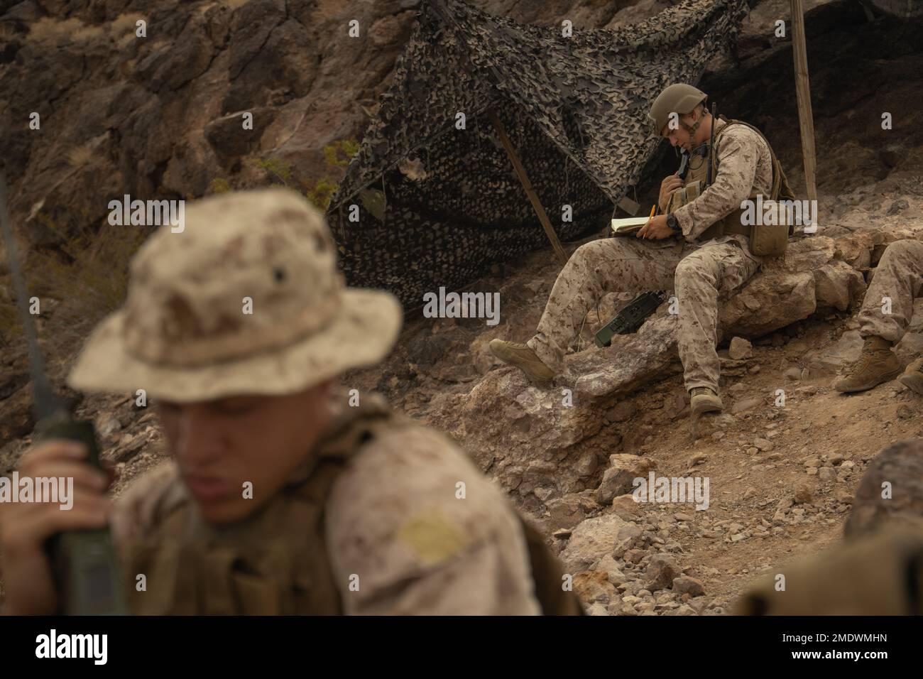 U.S. Marine Corps Cpl. Anthony Mercedes, a fire support Marine passes ...