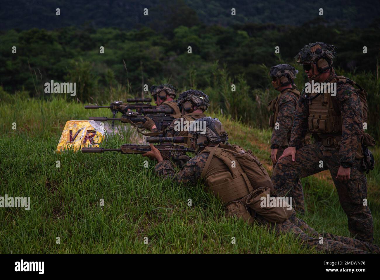 U.S. Marines with 3d Battalion, 2d Marines conduct fire team attacks ...