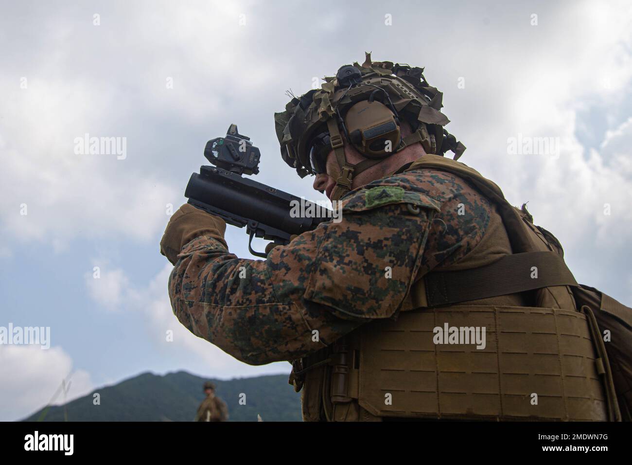 U.S. Marine Corps Lance Cpl. Franklin Cites, a mortarman with 3d ...