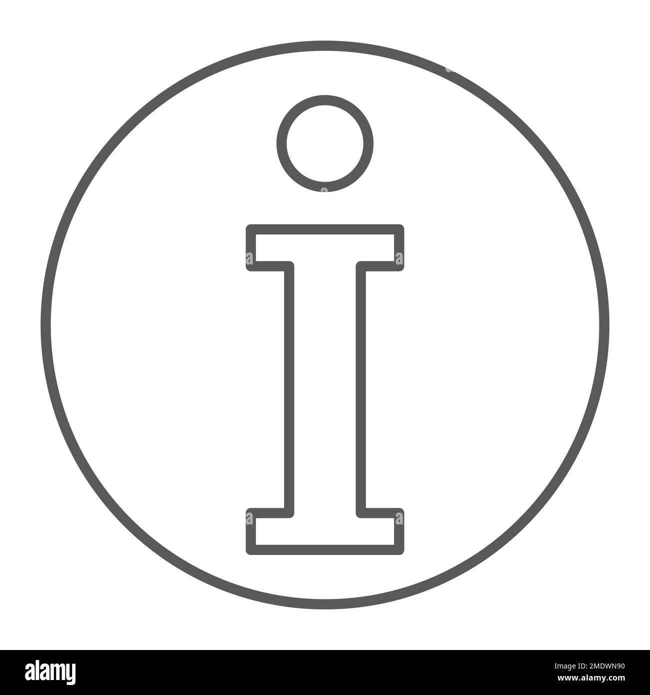 Info thin line icon, help and inform, information sign, vector graphics ...