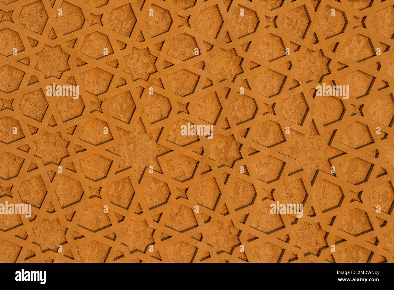 Geometric traditional Islamic ornament. Fragment of a mosaic.Abstract ...