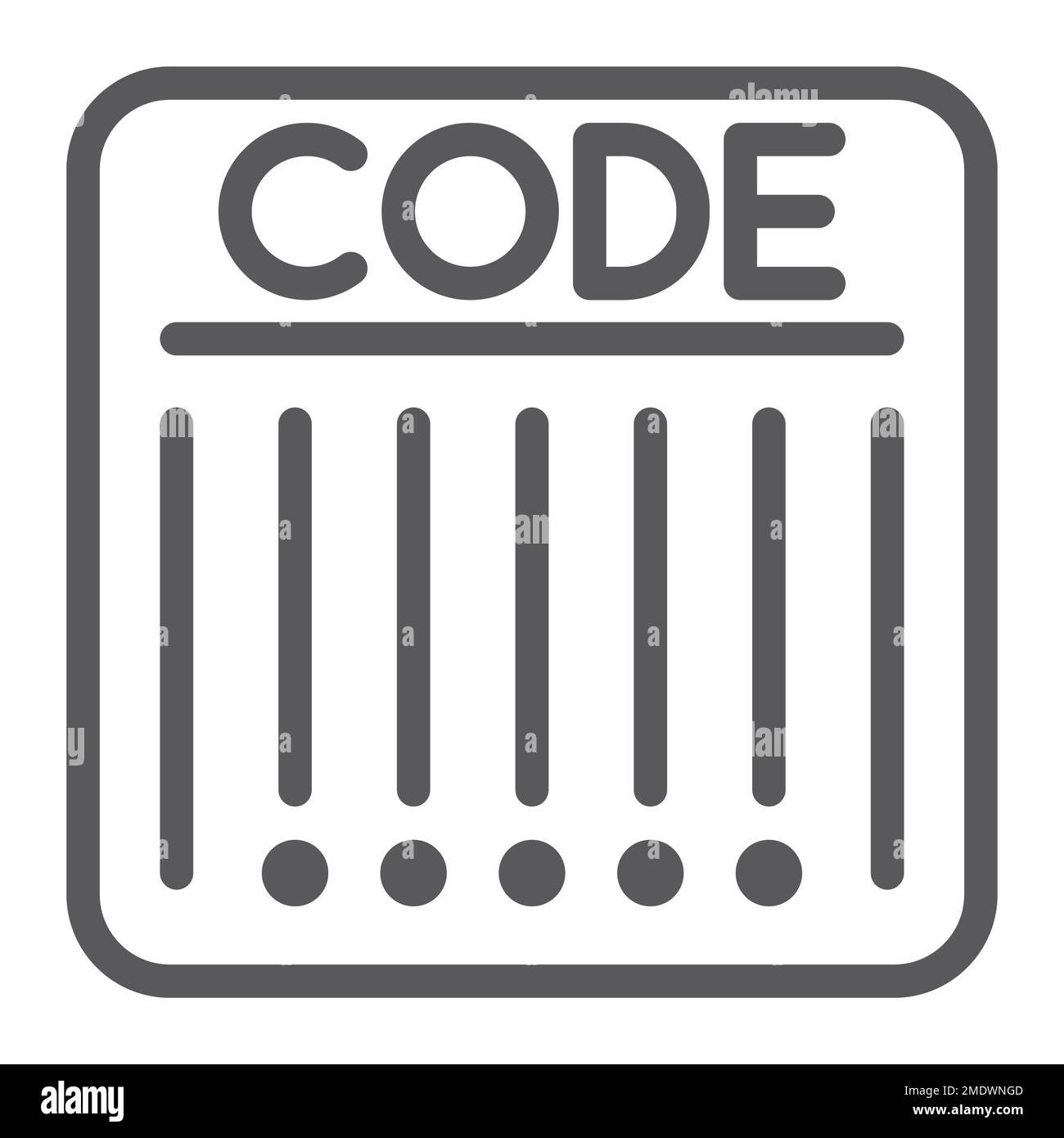 Barcode line icon, retail and strip, code sign, vector graphics, a ...