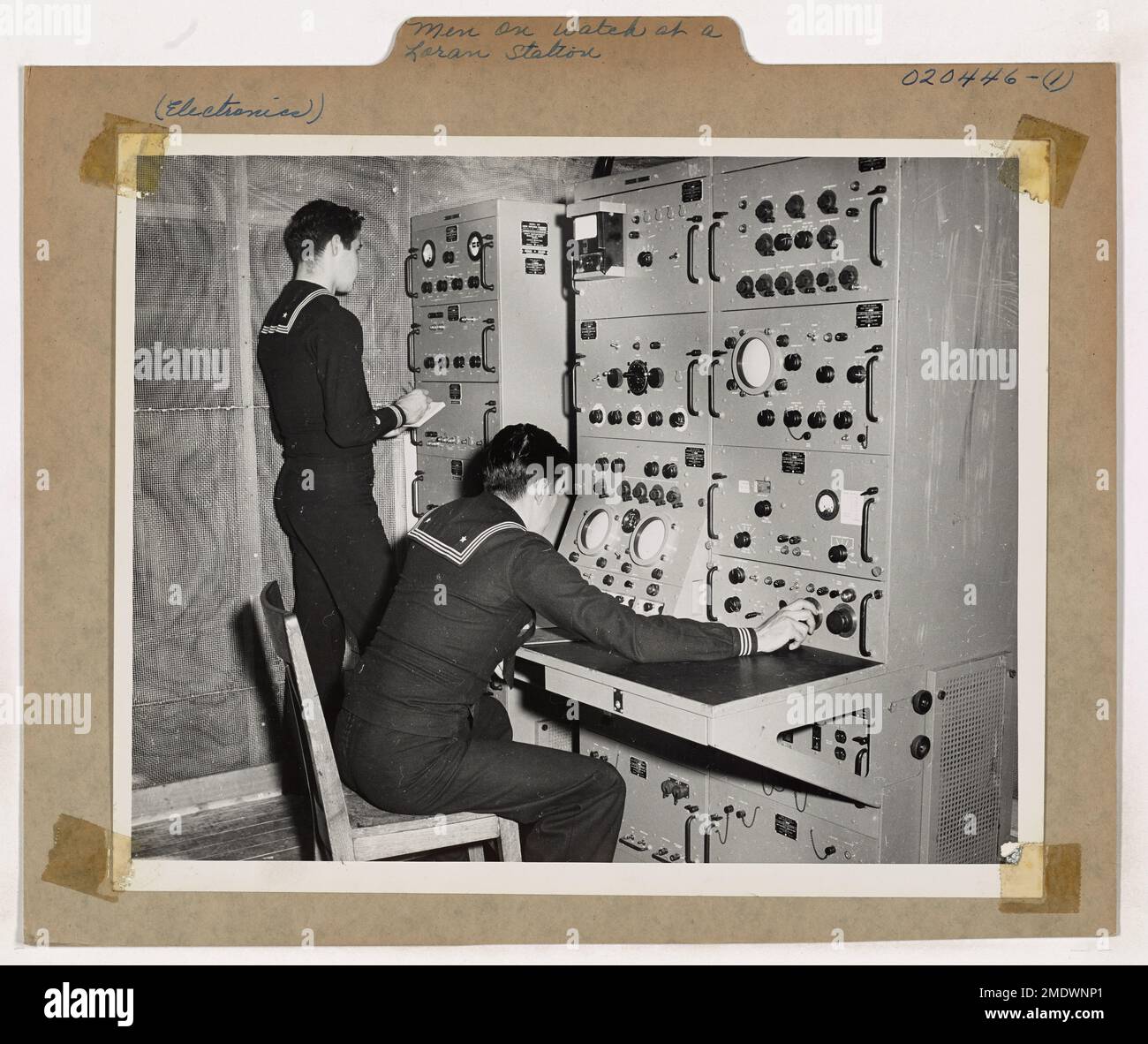 Men On Watch At A Loran Station. Electronics - Men on watch at a Loran ...