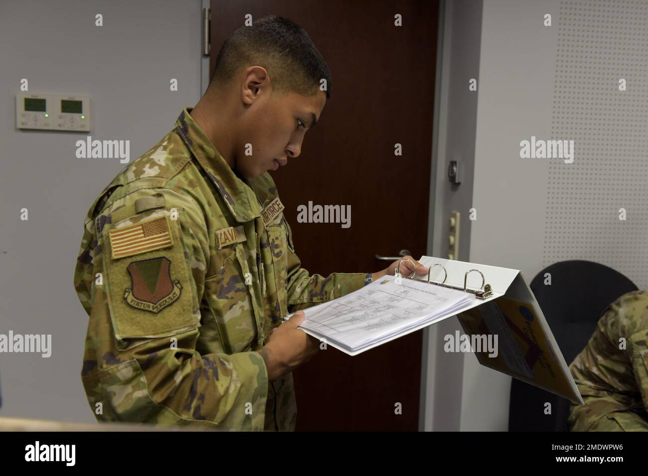 U.S. Air Force Senior Airman Isaiah Zavala, 86th Airlift Wing commander ...