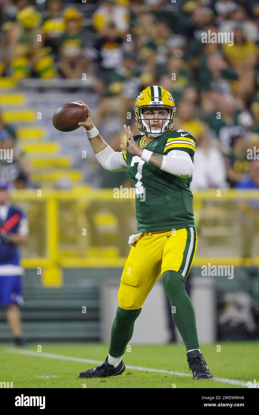 Green Bay Packers quarterback Kurt Benkert (7) in action during the ...