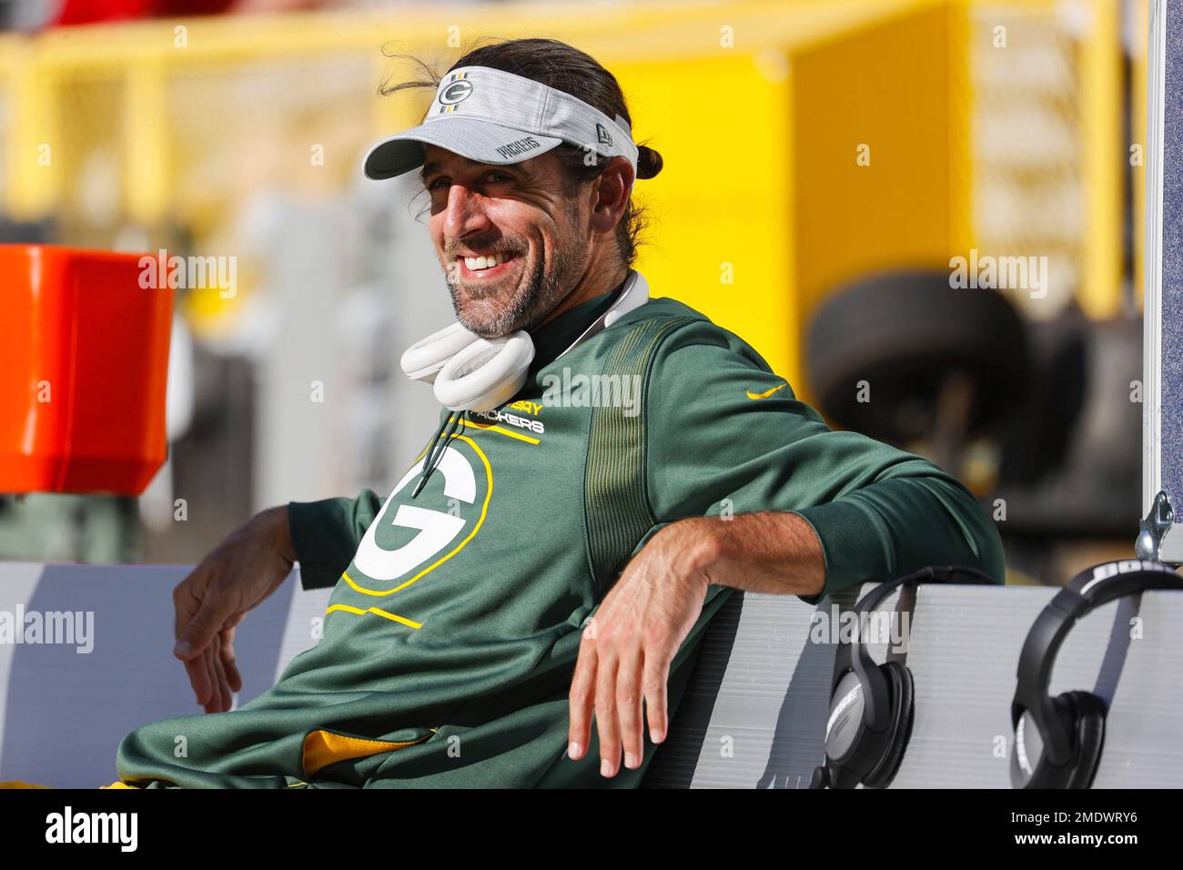 Green Bay Packers quarterback Aaron Rodgers (12) during practice before ...