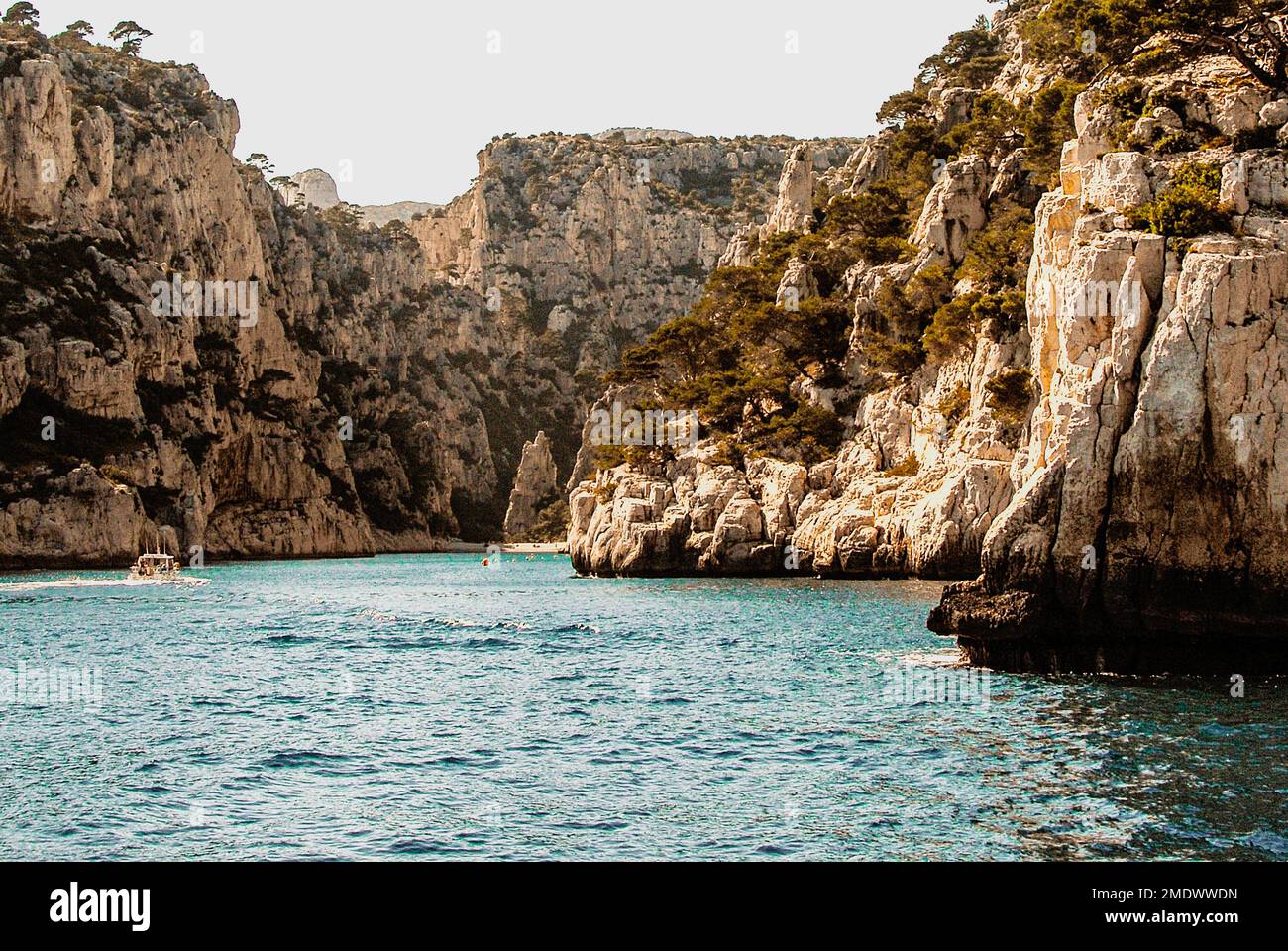 A bay in the Calanques National Park between Cassis and Marseille ...