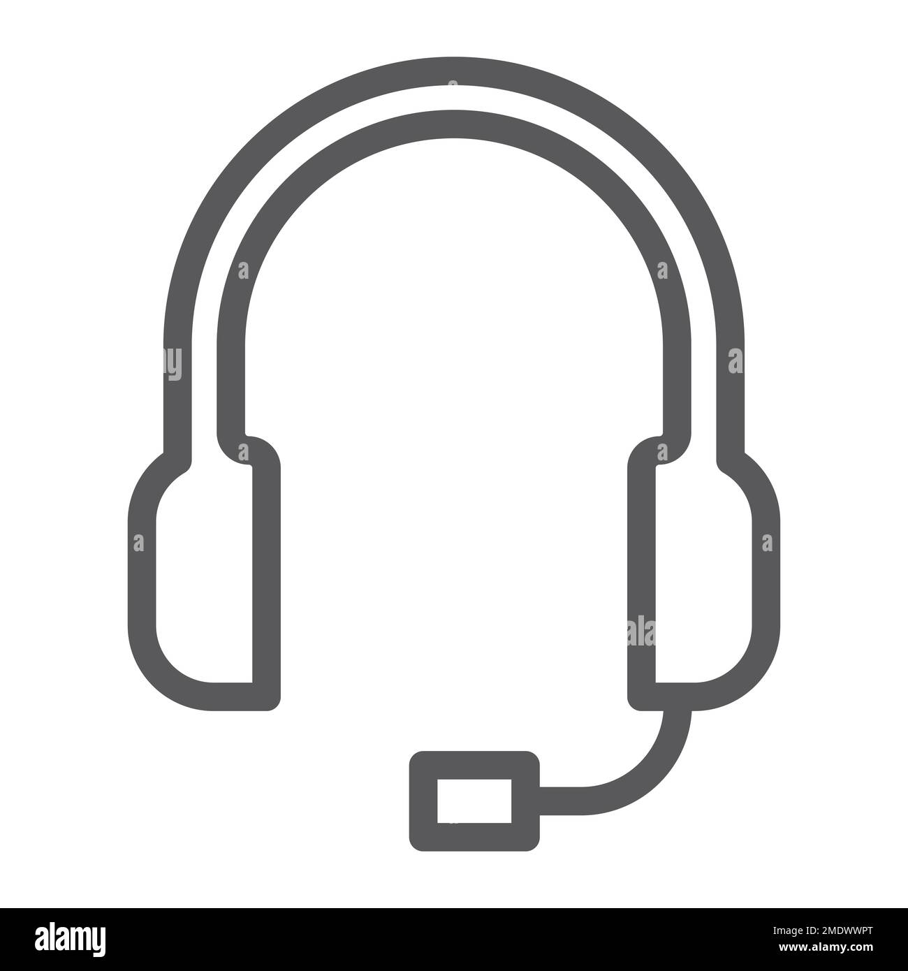 Support line icon, helpline and operator, headset sign, vector graphics ...