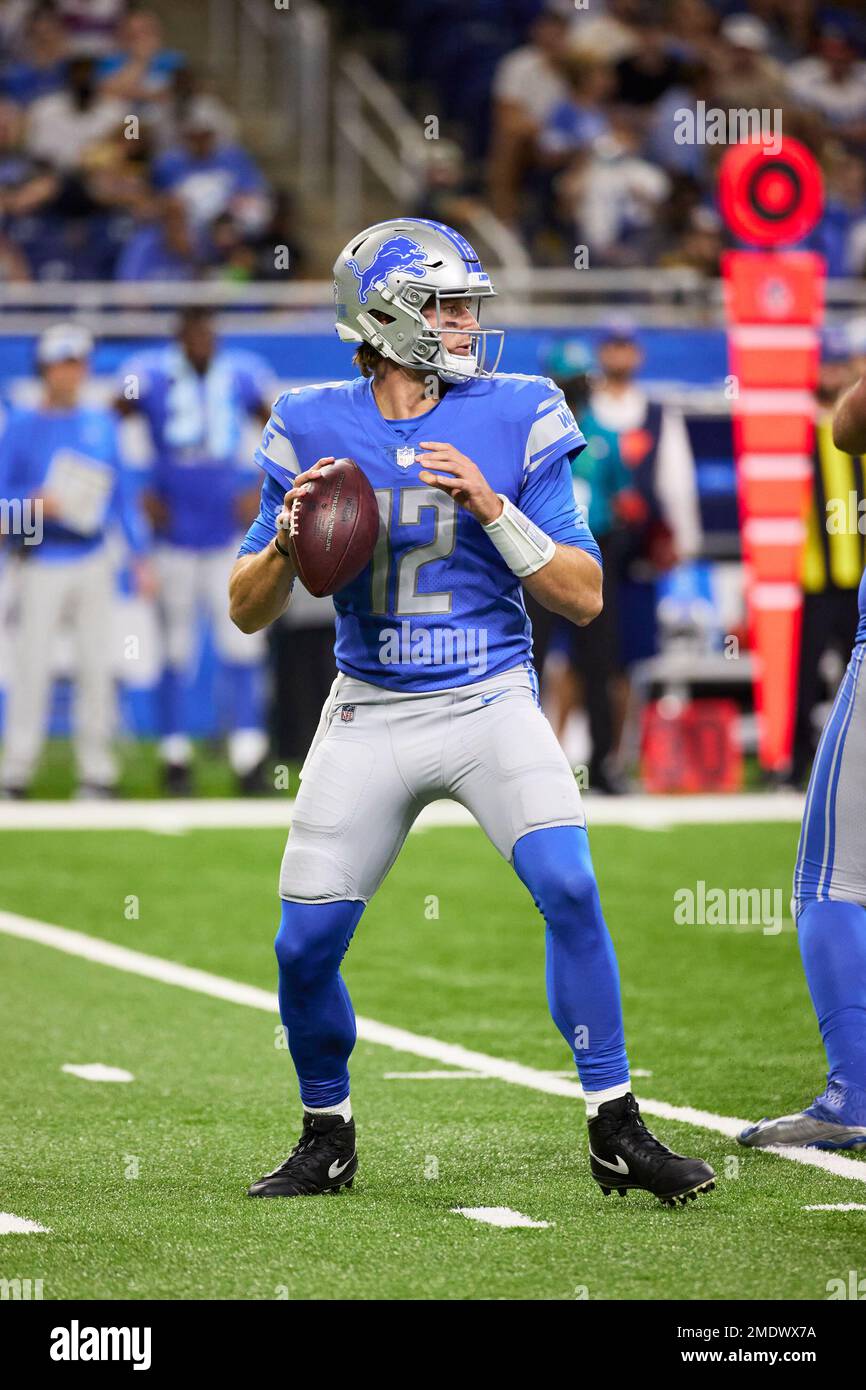 Detroit Lions quarterback Tim Boyle (12) in action against the Buffalo ...