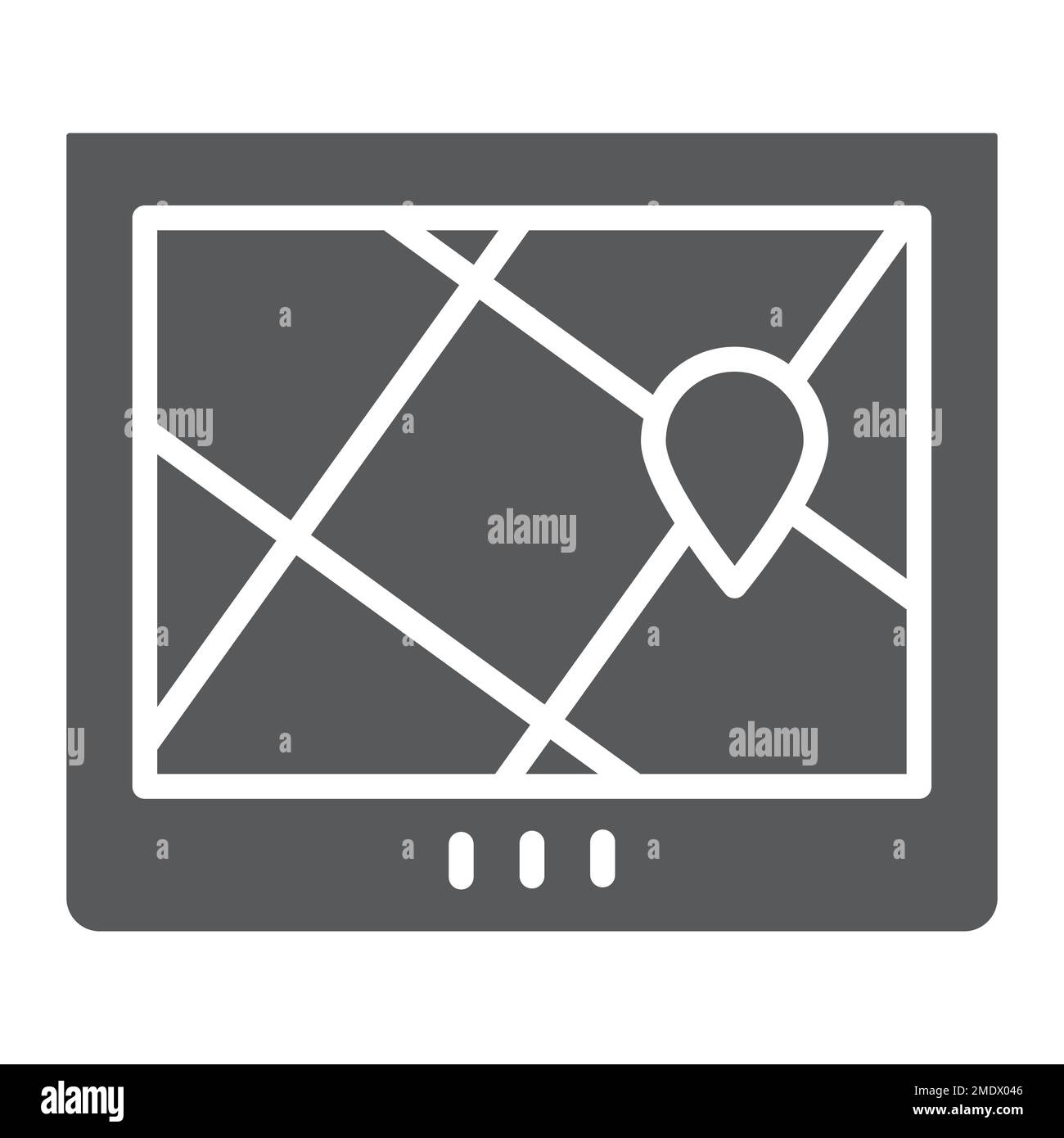 Navigation glyph icon, location and map, gps sign, vector graphics, a ...