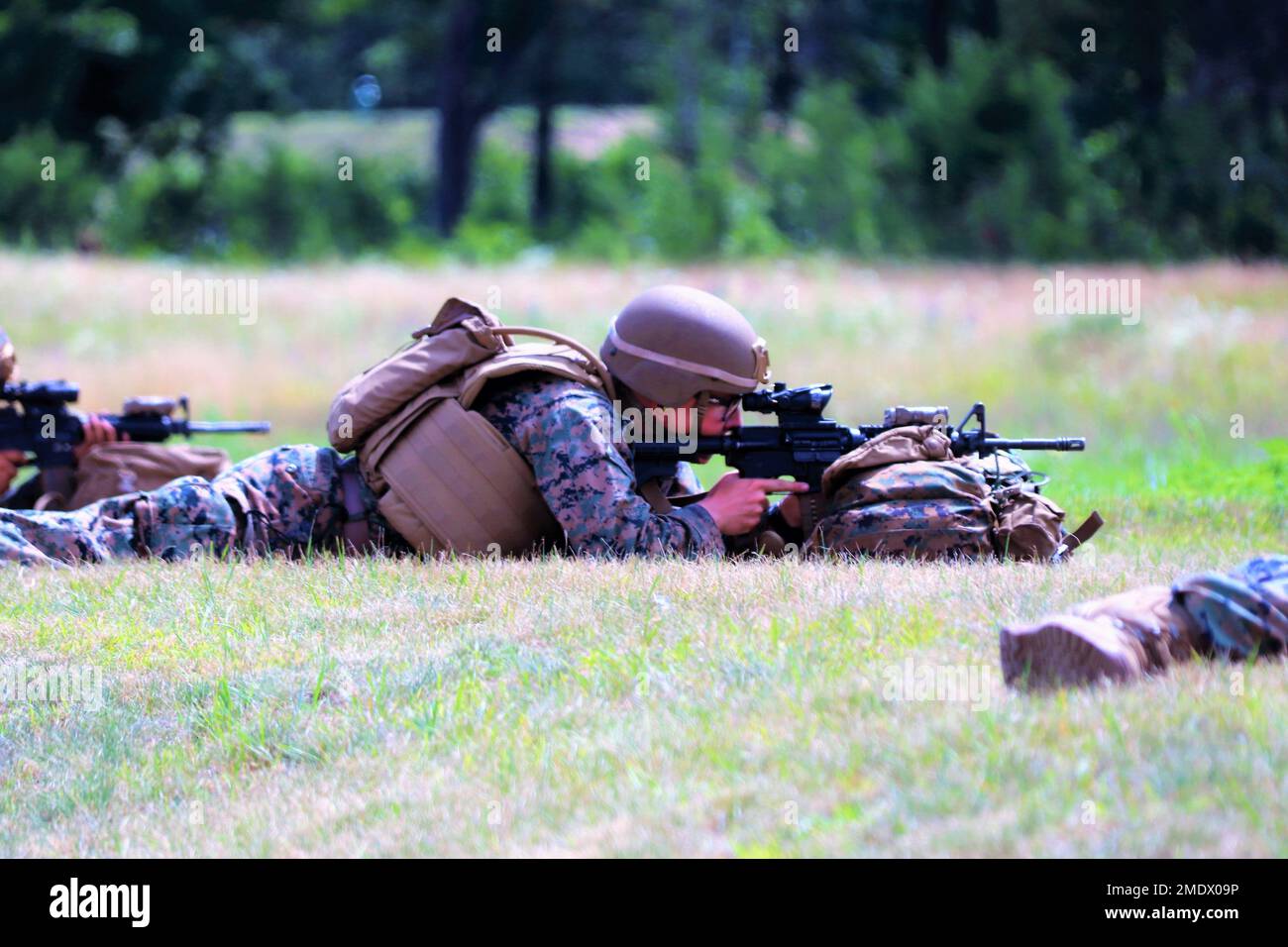 A Marine with the 2nd Battalion, 24th Marines (2/24) completes M4 rifle ...