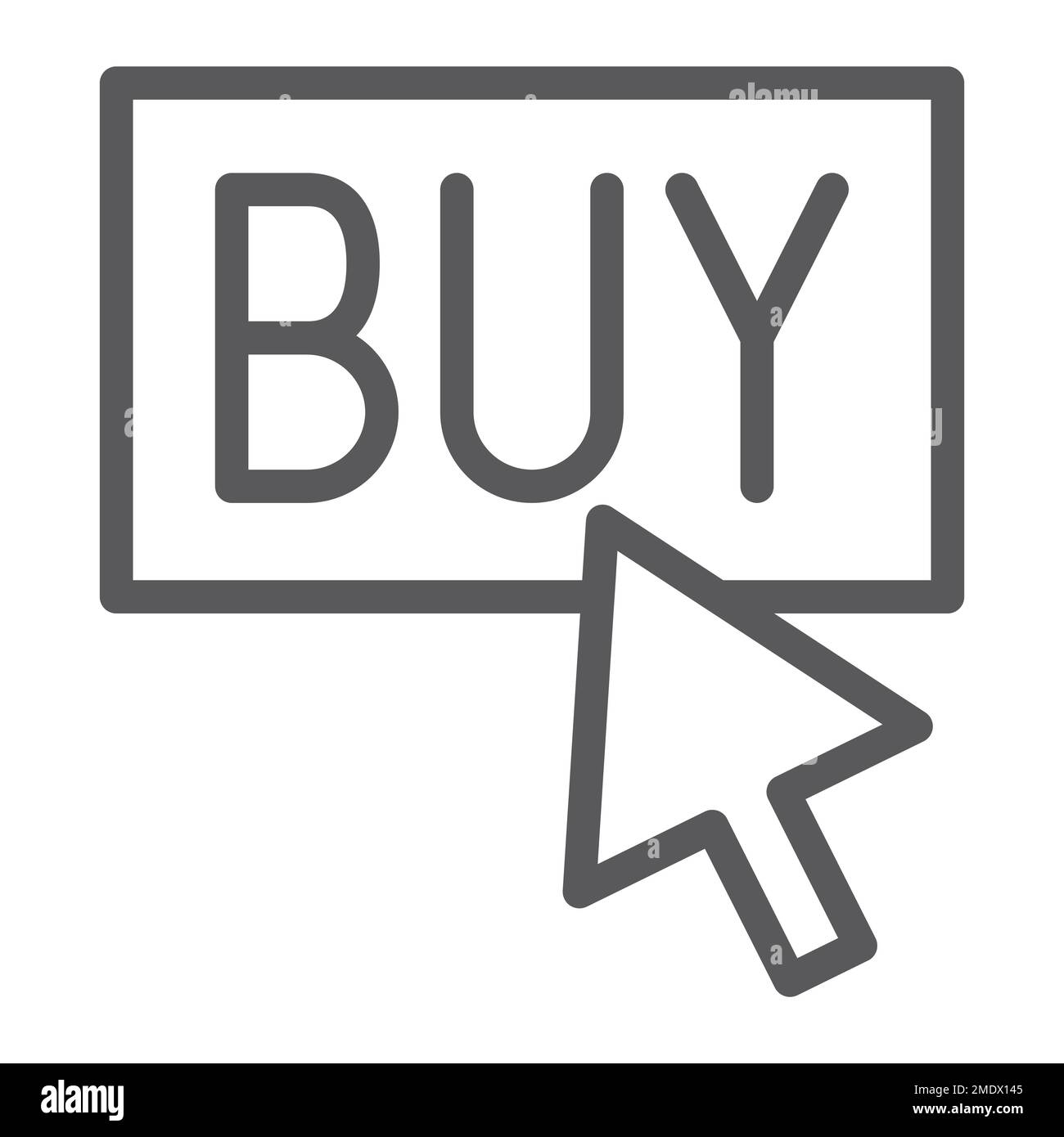 Buy now line icon, shopping and commerce, buy button sign, vector ...