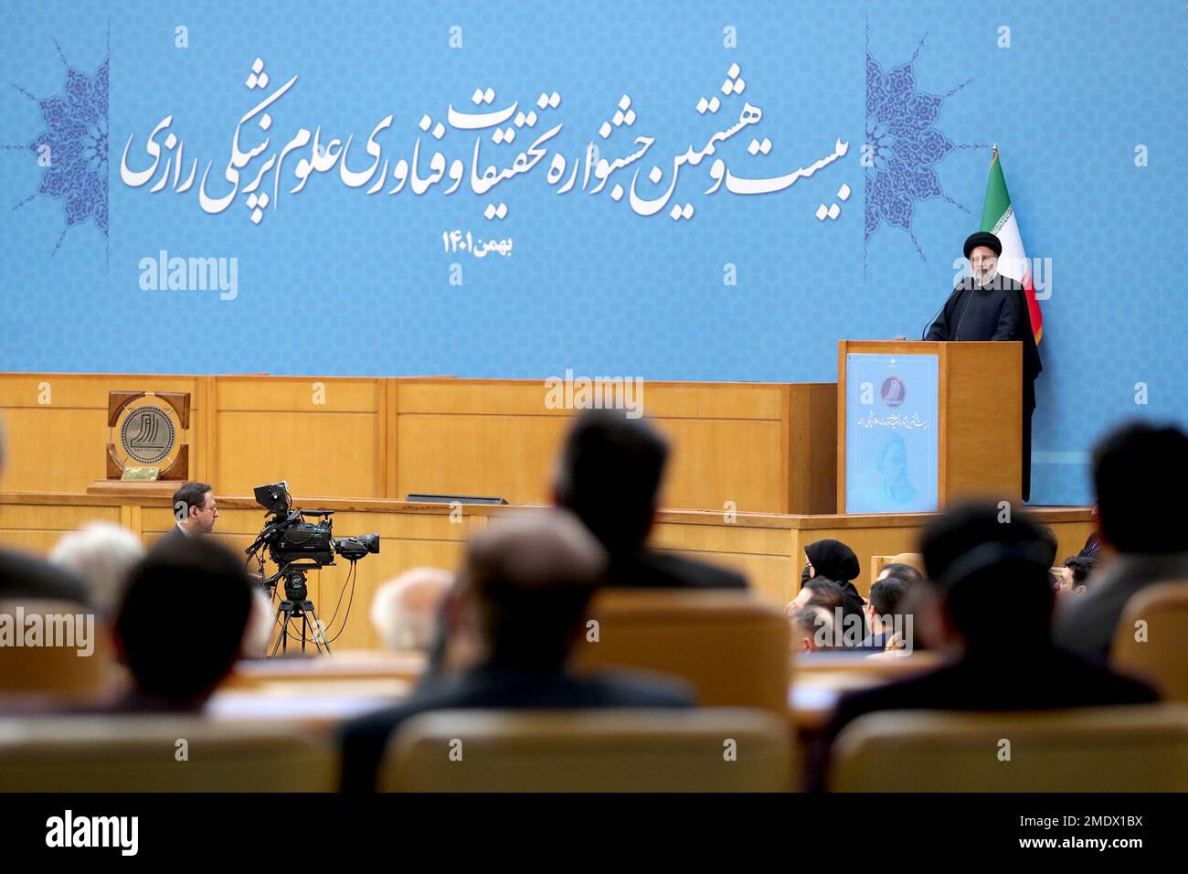 Tehran, Tehran, Iran. 23rd Jan, 2023. A handout photo made available by ...