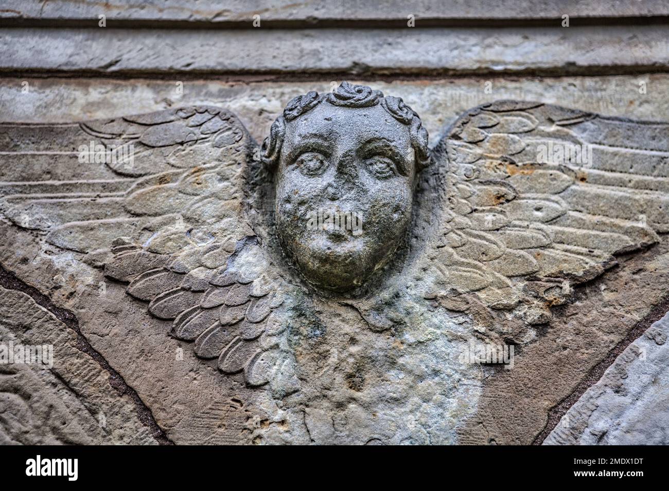 Angel at the mausoleum oft he Barons of Münchhausen, Apelern, Lower ...