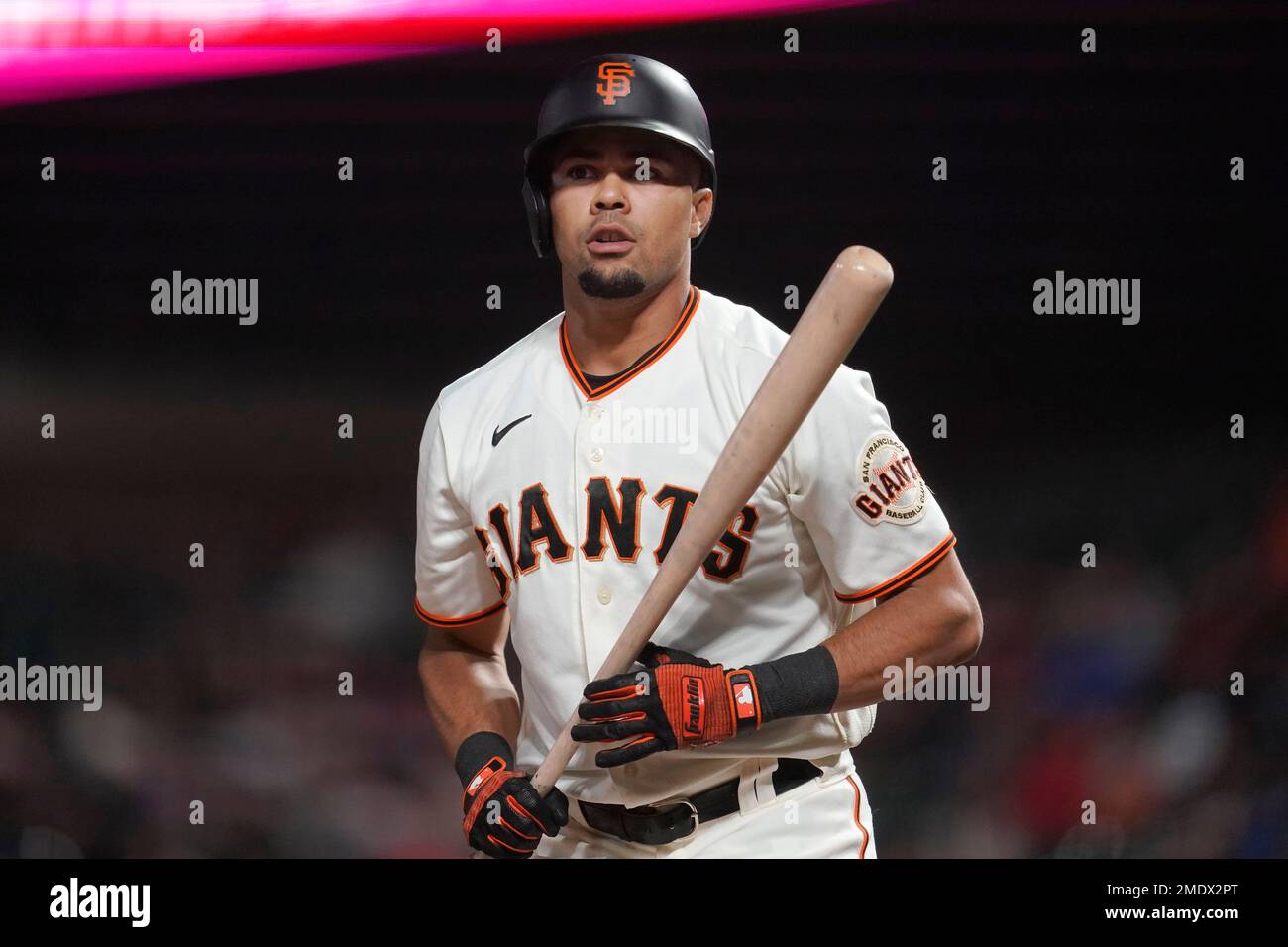 San Francisco Giants' LaMonte Wade Jr. against the Colorado Rockies ...