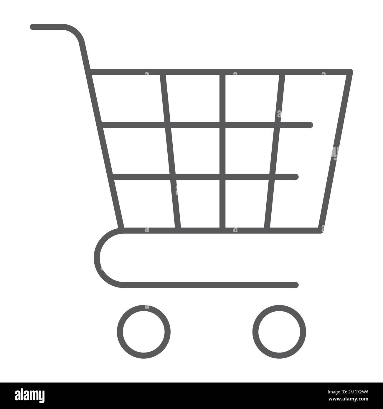 Trolley thin line icon, shop and market, cart sign, vector graphics, a ... Trolley thin line icon, shop and market, cart sign, vector graphics, a ...