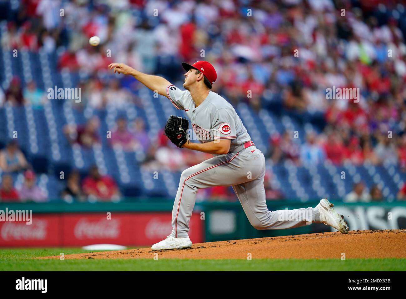 Cincinnati Reds' Tyler Mahle plays during a baseball game against the ...