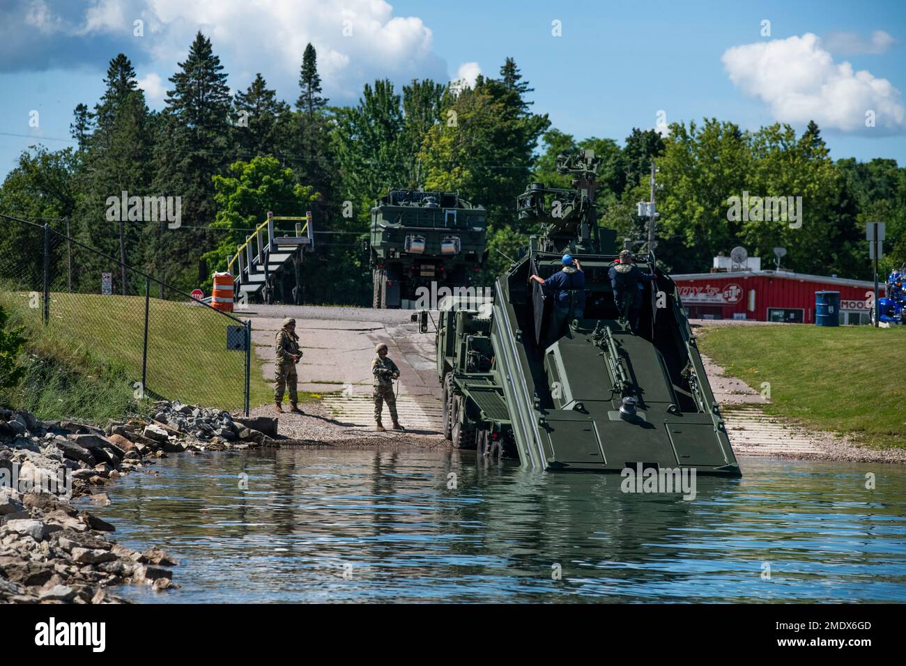 Michigan National Guard soldiers from 1437th Engineer Multi-Role Bridge ...