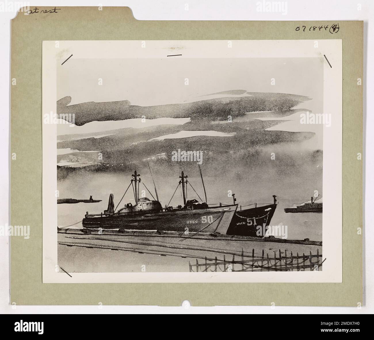 Coast Guard cutters No. 50 and No. 51 are depicted in artwork by ...