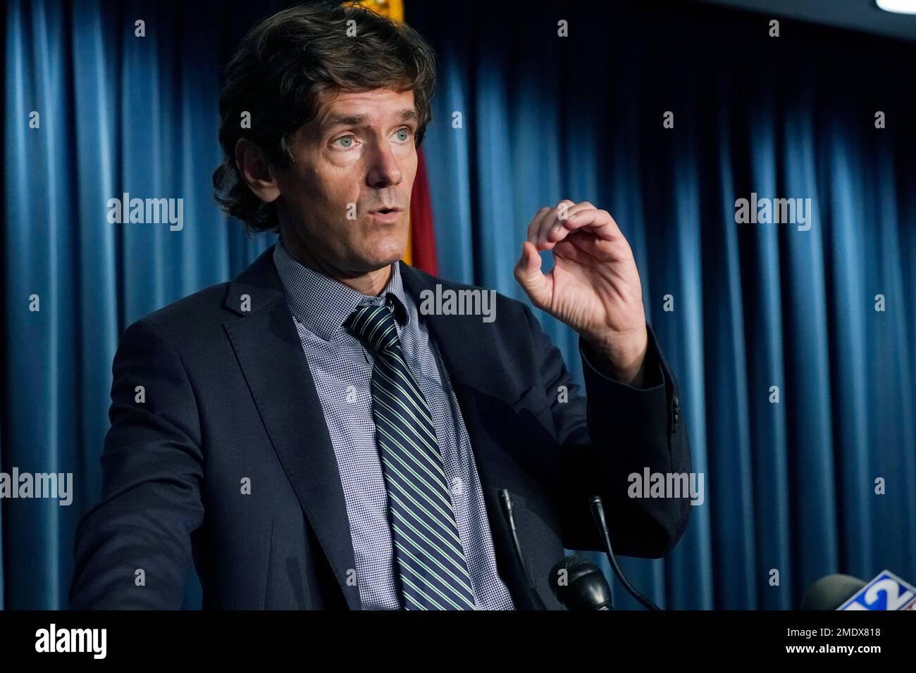 Mississippi State Health Officer Dr. Thomas Dobbs, responds to a ...
