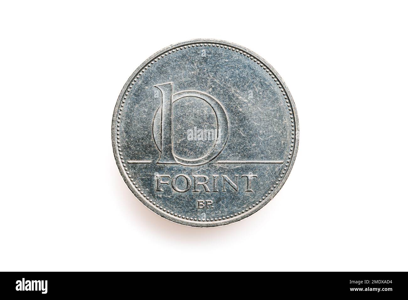 Front of a hungarian 10 Forint coin from 2021 Stock Photo - Alamy