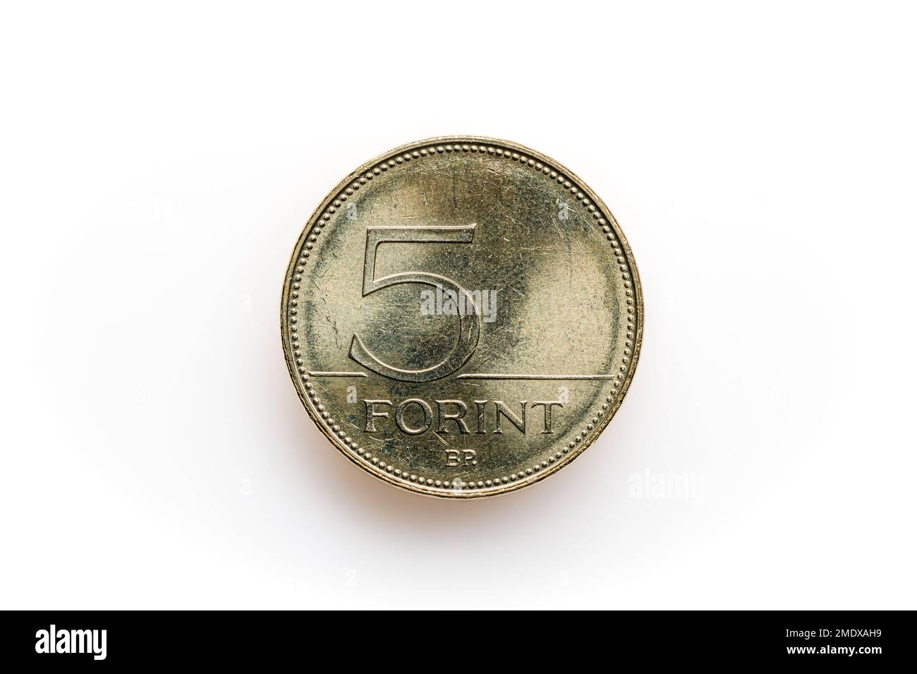Front of a hungarian 5 Forint coin from 2022 Stock Photo - Alamy