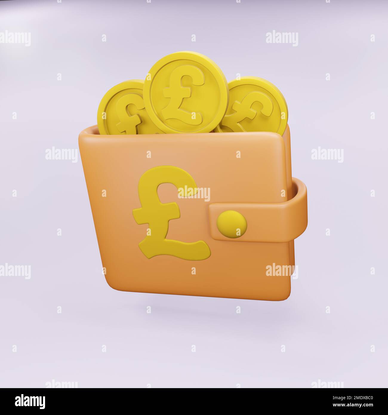 Wallet with pound coins financial management business concept purse ...