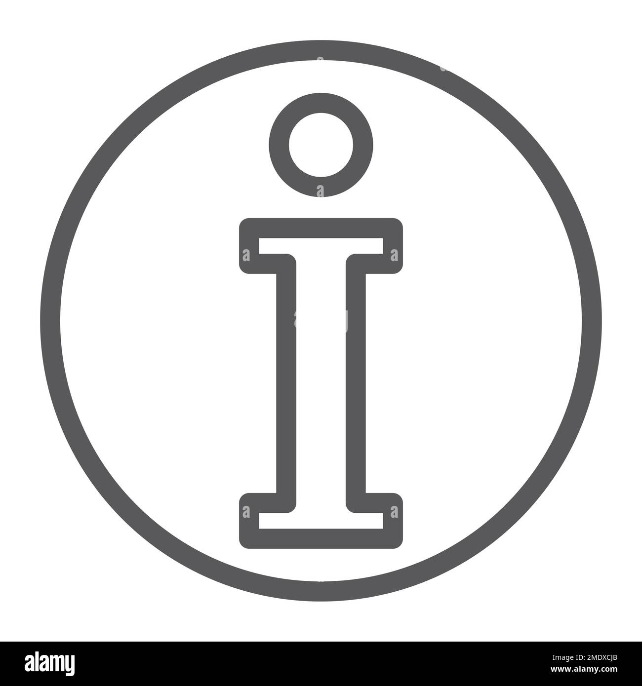 Info line icon, help and inform, information sign, vector graphics, a ...