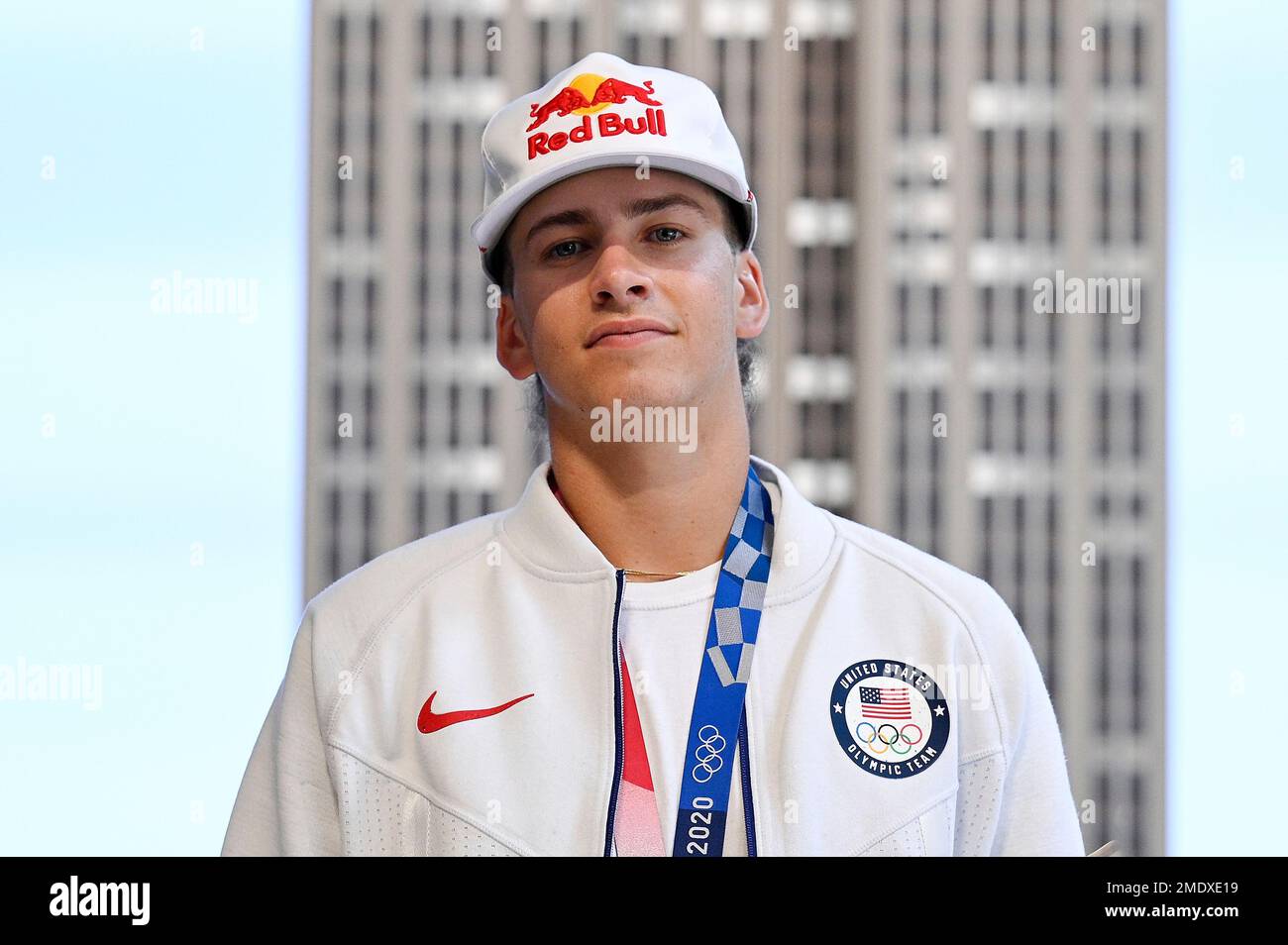 Olympic Skateboarder Jagger Eaton poses for the media at the Empire ...