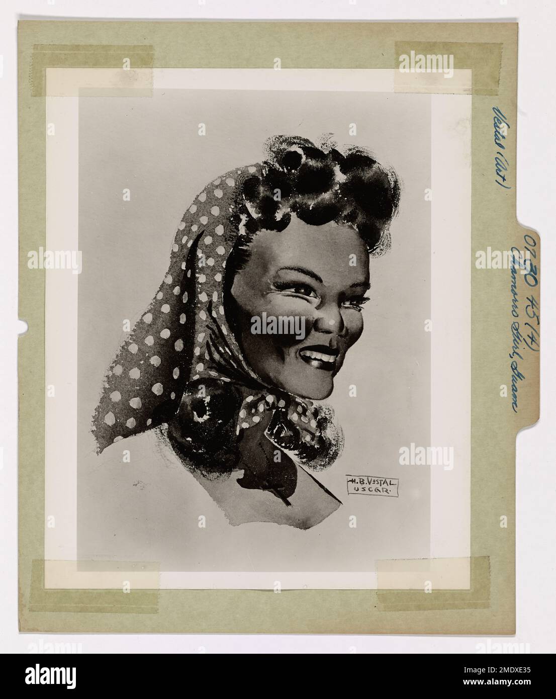 A portrait of a young Chamorro girl from Guam, created by combat artist ...