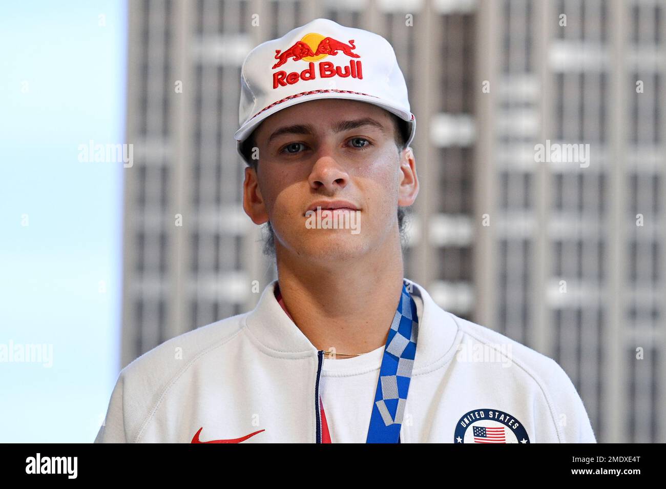 Olympic Skateboarder Jagger Eaton poses for the media at the Empire ...