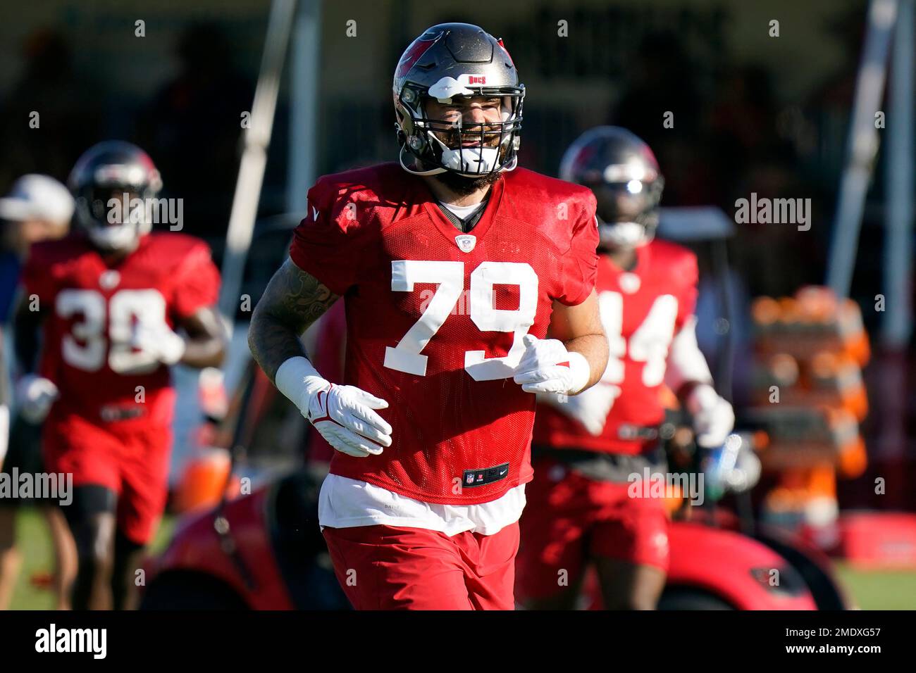 Tampa Bay Buccaneers defensive end Pat O'Connor (79) runs during an NFL ...