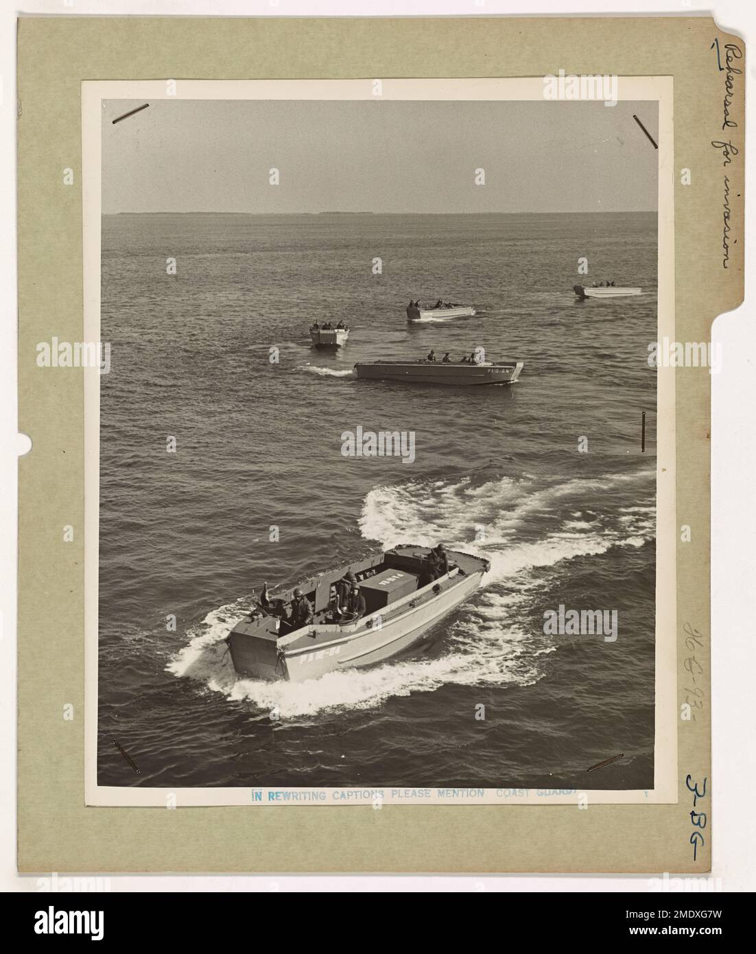 Coast Guard-manned landing barges conduct a training exercise off the ...