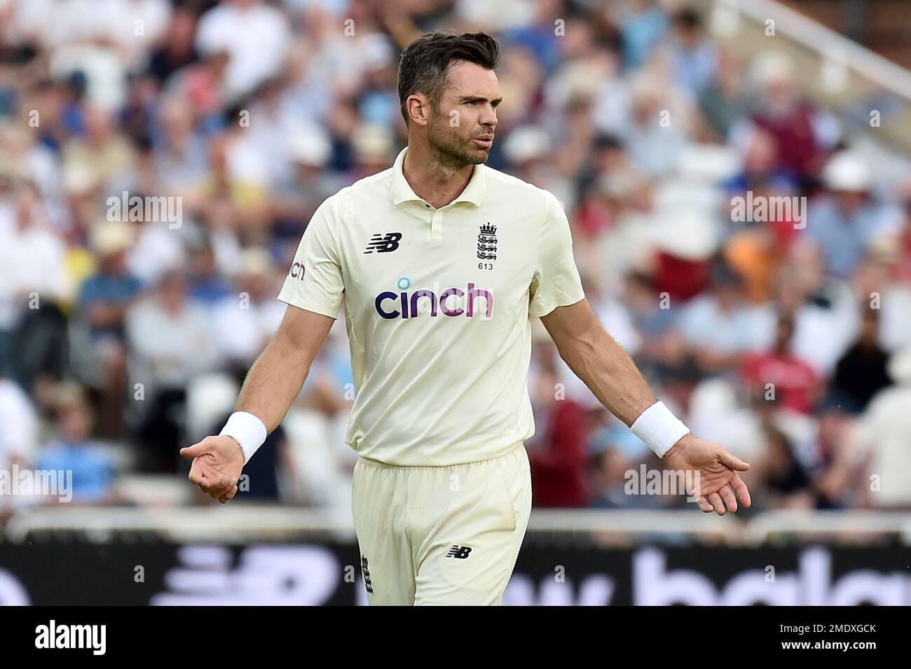 England's James Anderson during the first Test Match between England ...