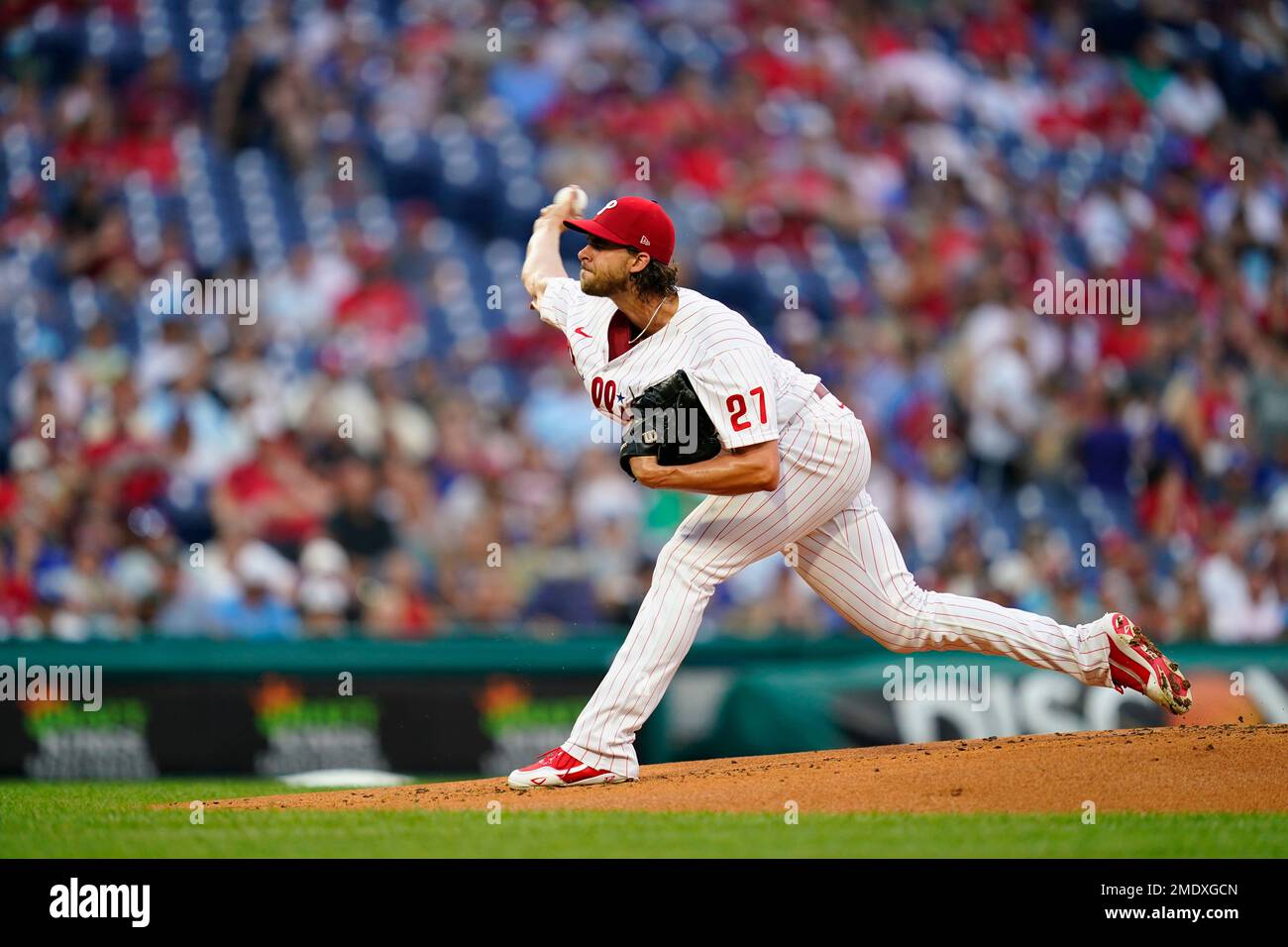 Philadelphia Phillies' Aaron Nola plays during a baseball game against ...