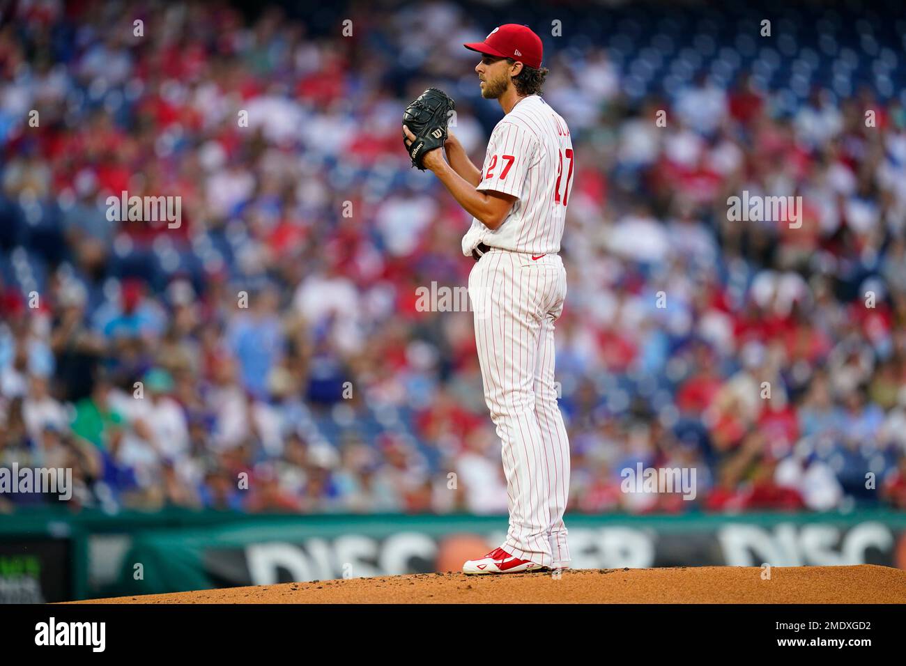 Philadelphia Phillies' Aaron Nola plays during a baseball game against ...