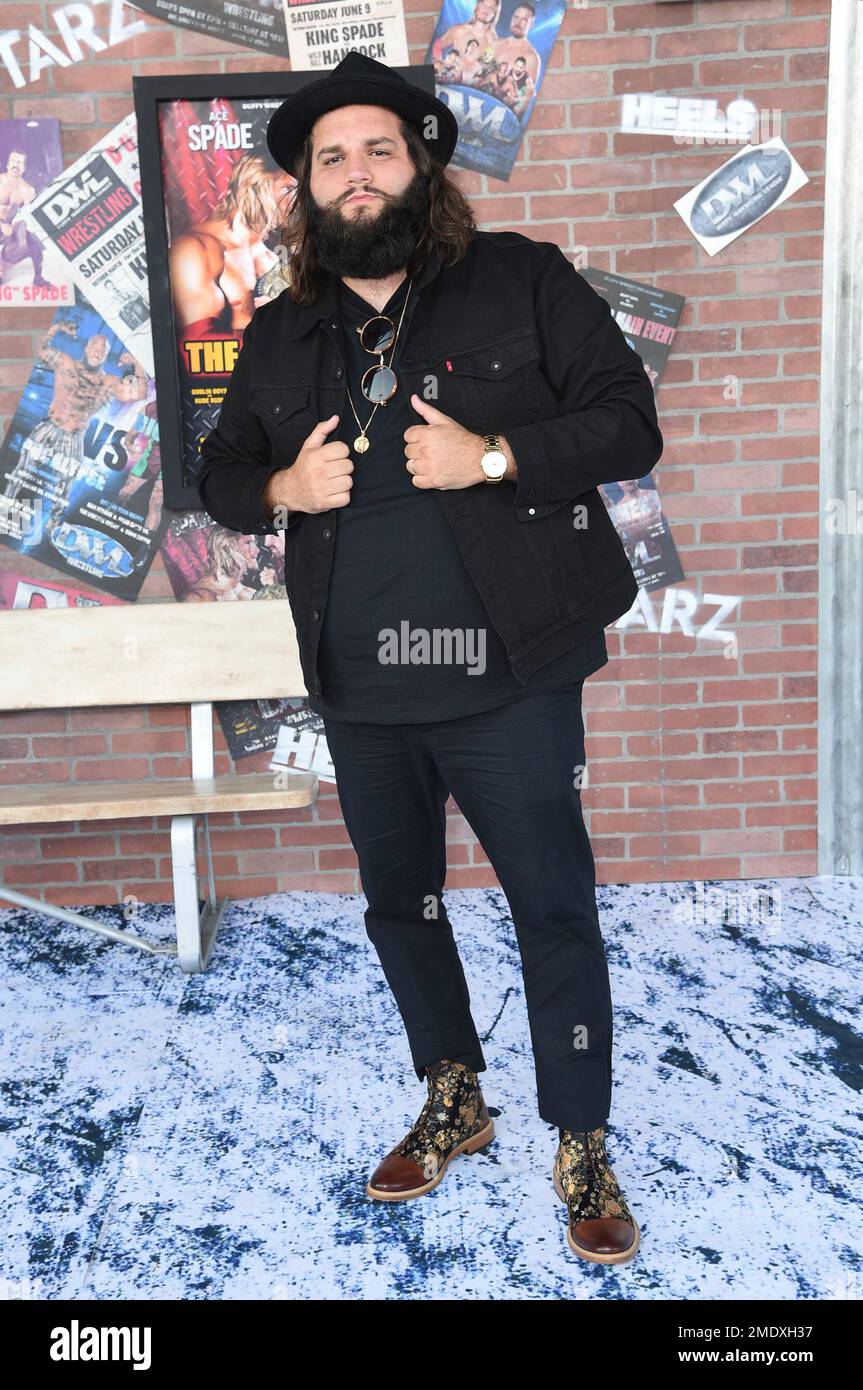 Robby Ramos arrives at the premiere of "Heels" on Tuesday, Aug. 10 ...