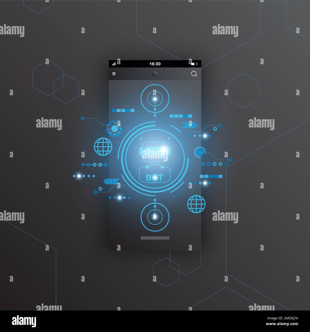 chatGPT Ai artificial intelligence technology hitech concept. chat GPT with smart bot, open Ai ...