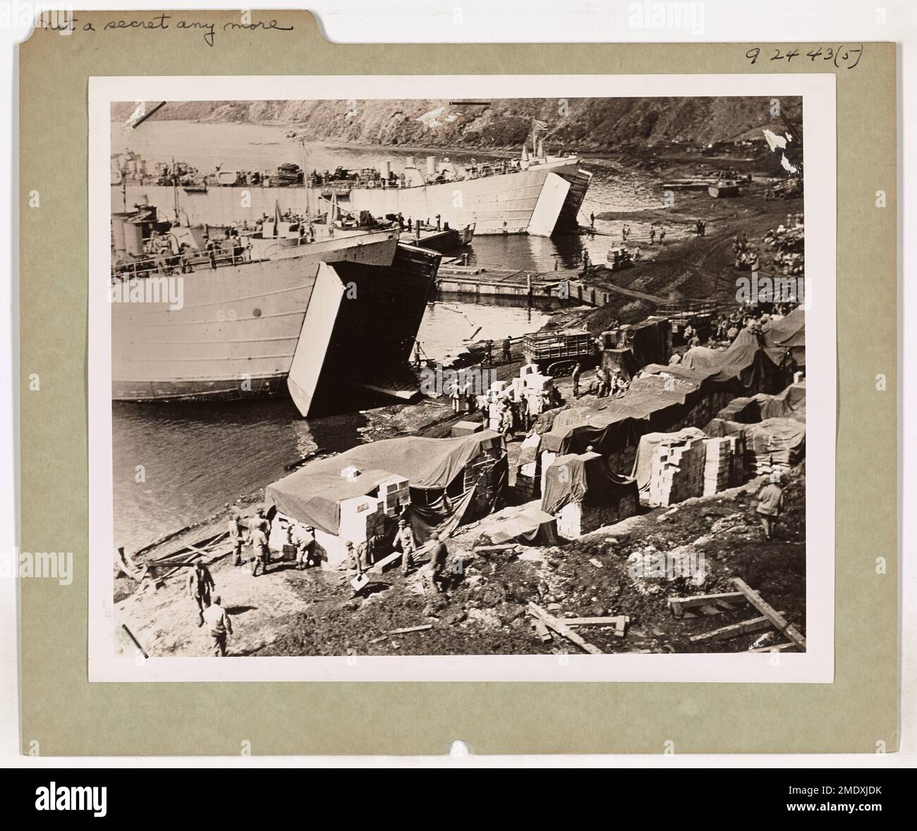 For the first time, the bow doors of Landing Ship, Tanks (LSTs) are ...
