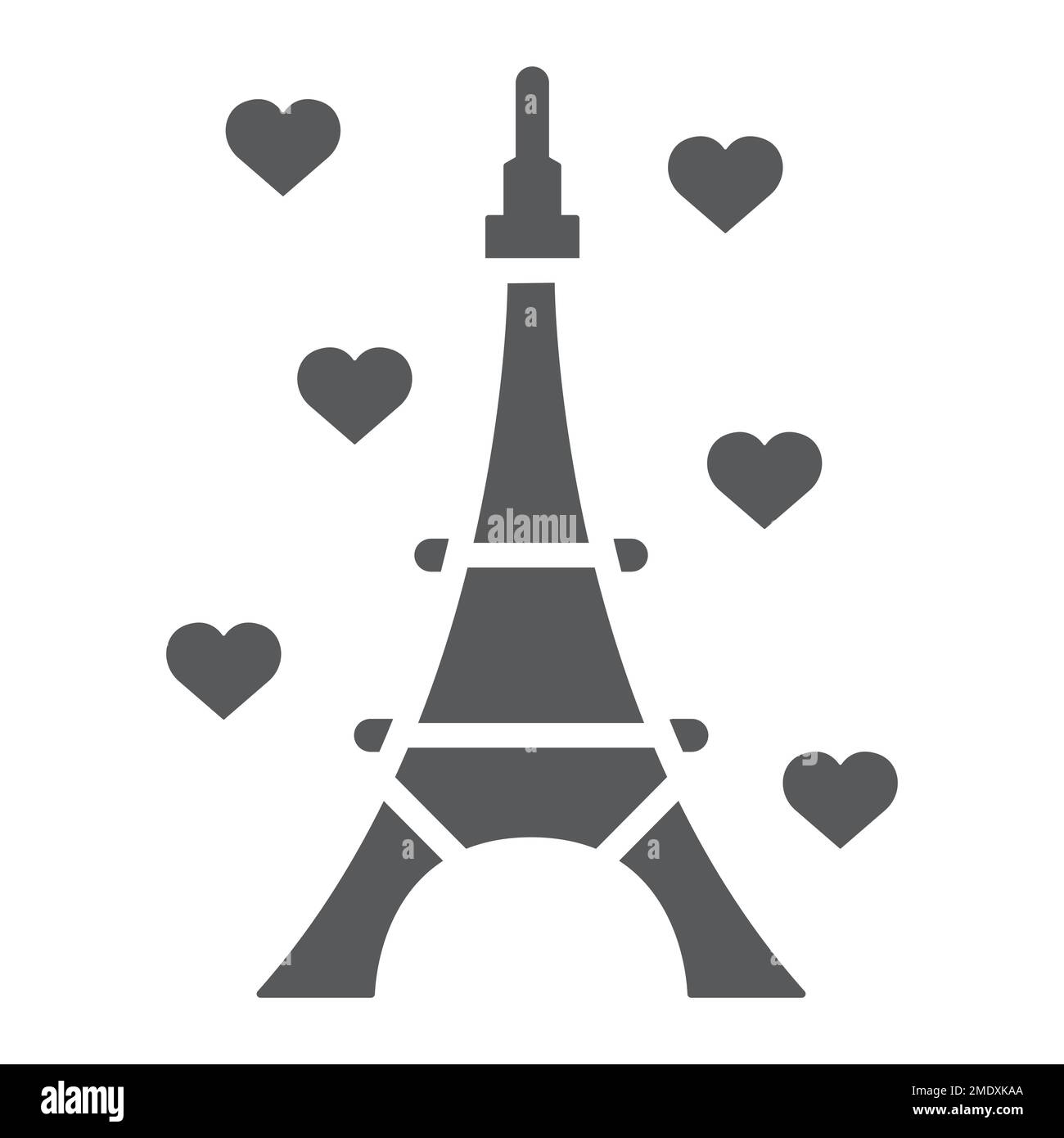 Eiffel tower glyph icon, france and paris, architecture sign, vector ...