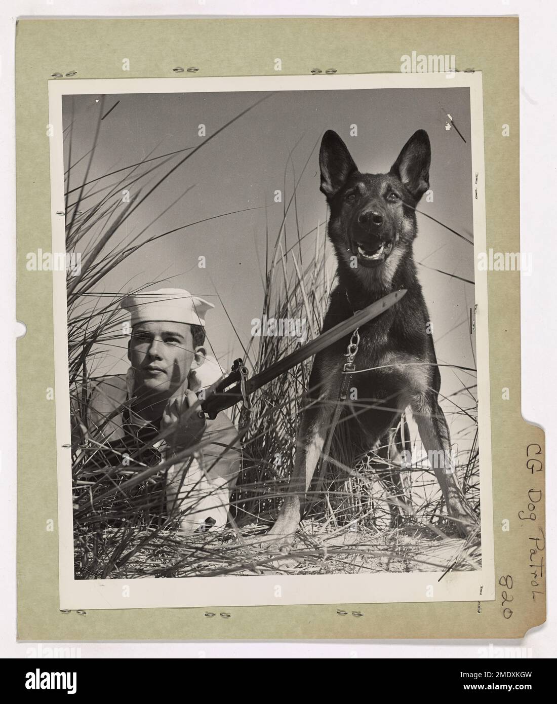 Coast Guard Dog Patrol. This image depicts a Coast Guardsman and his ...
