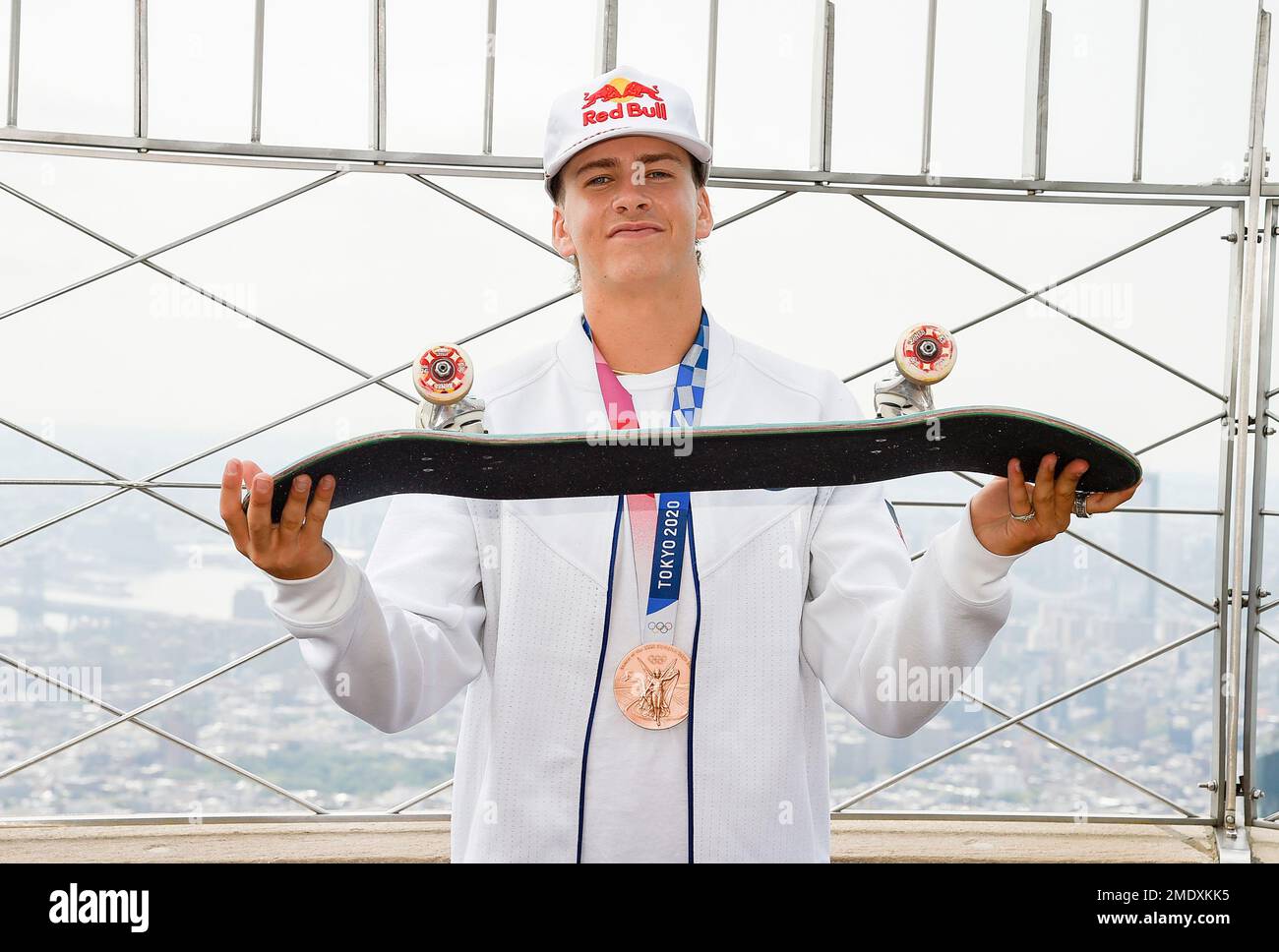 United States Olympic skateboarder Jagger Eaton poses with his Tokyo ...