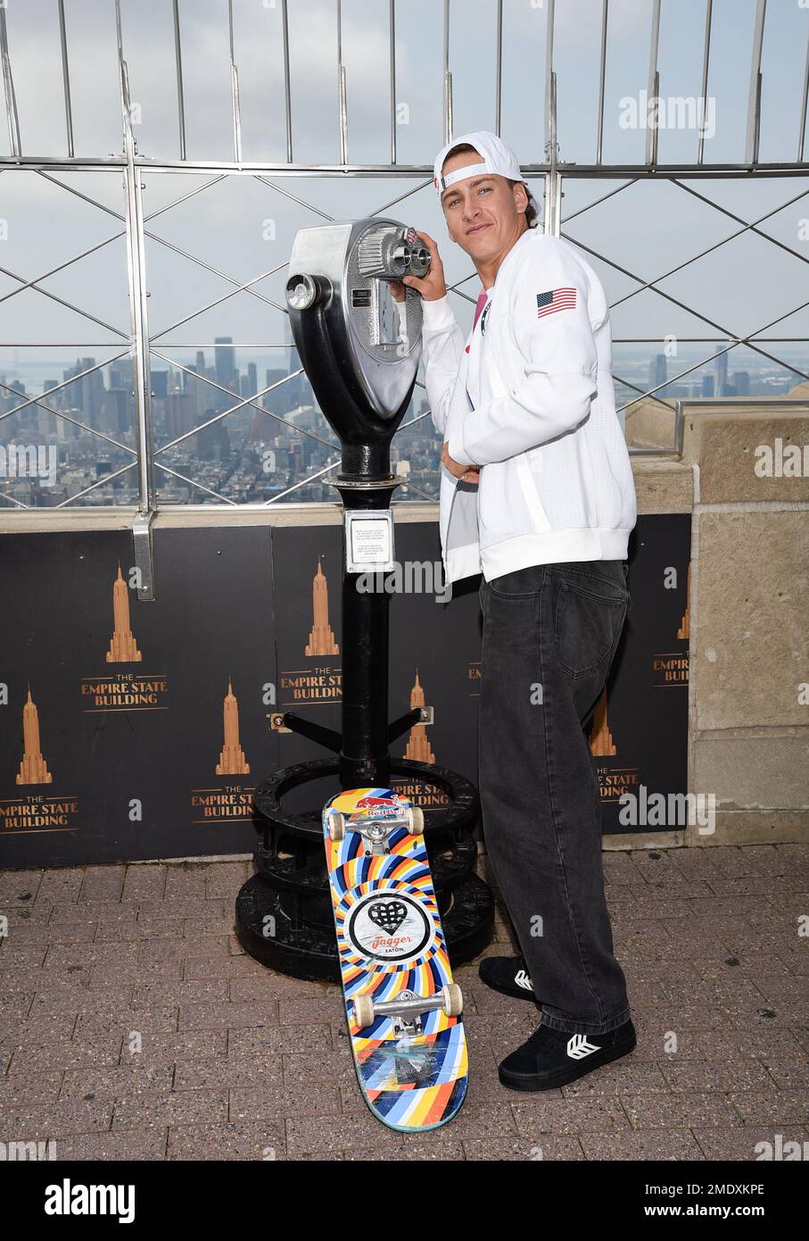 Olympic Skateboarder Jagger Eaton poses for the media at the Empire ...