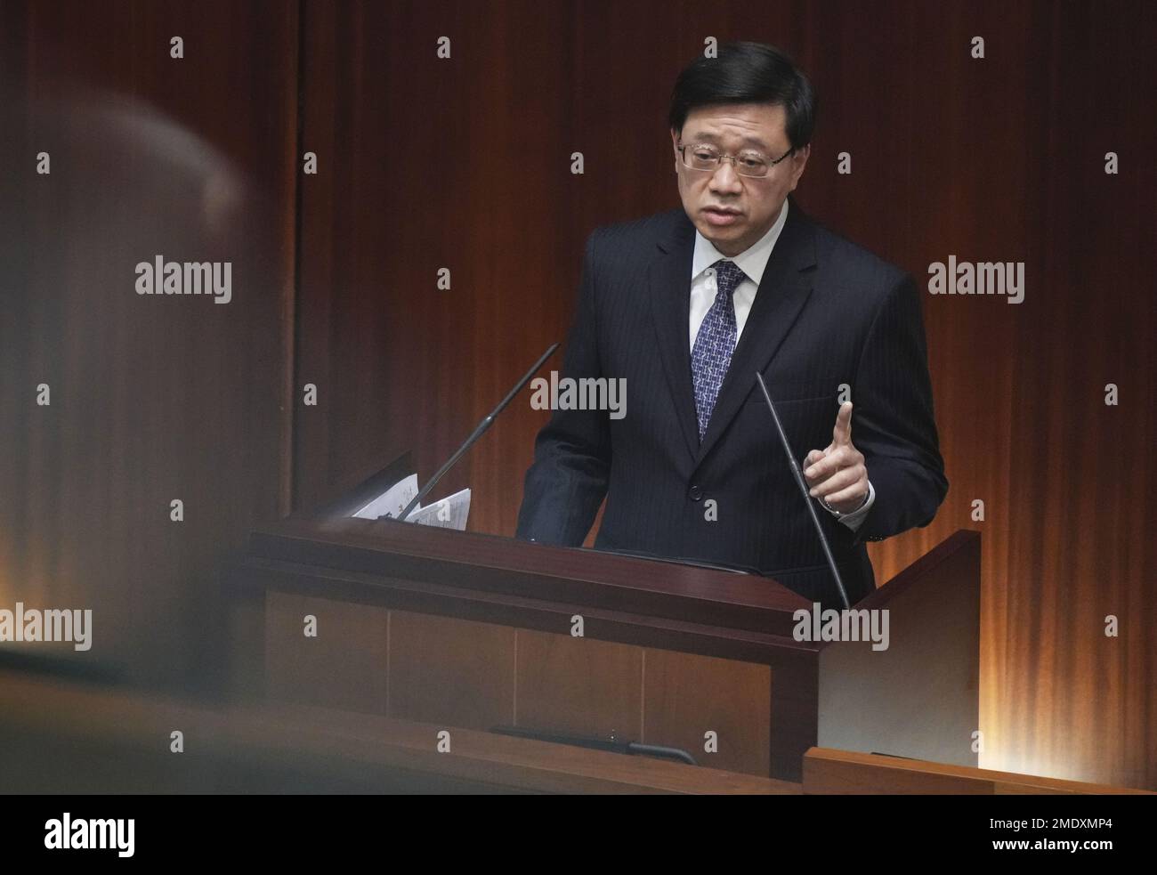 The Chief Executive John Lee Ka-chiu attends the Question and Answer ...