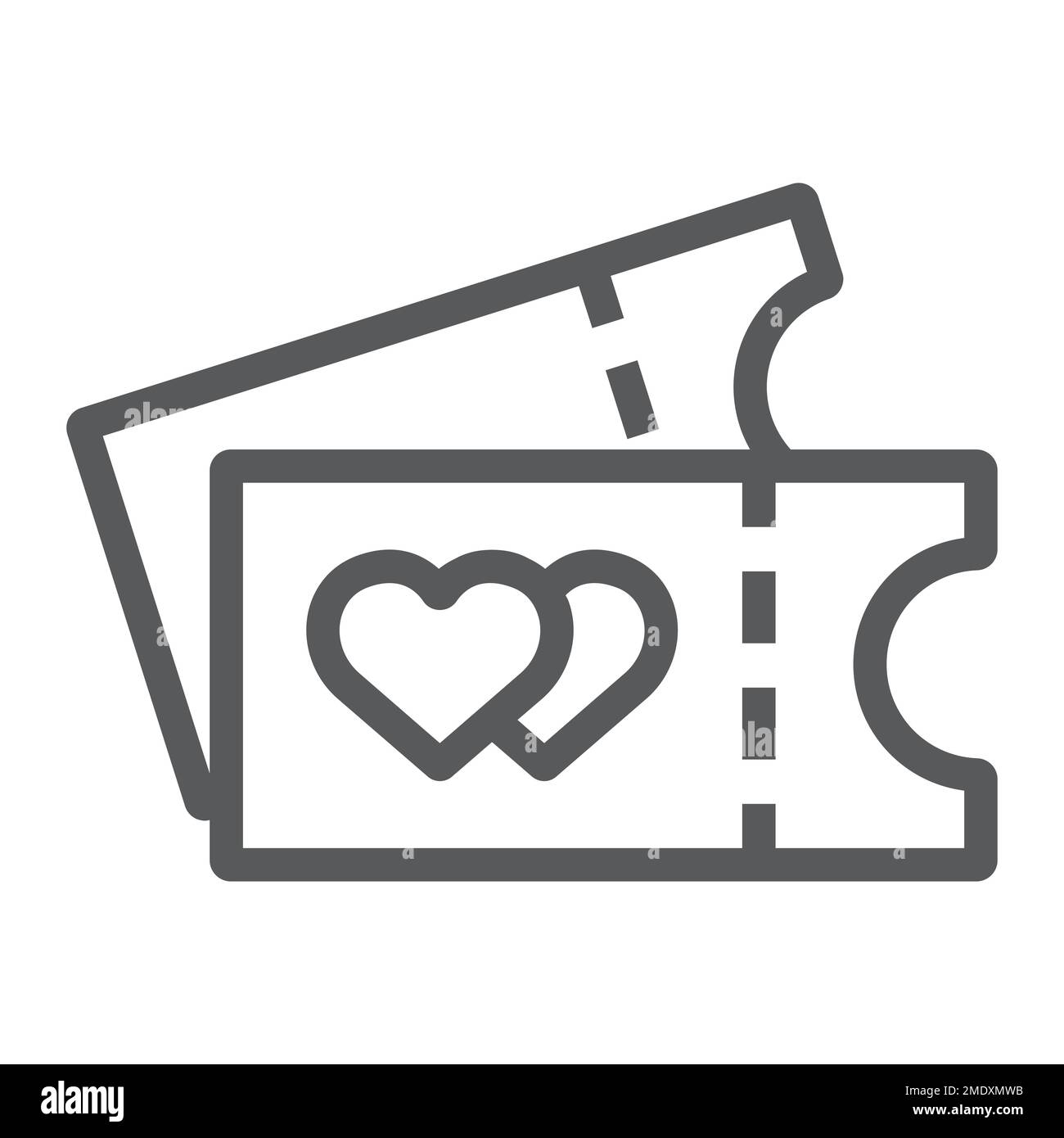 Tickets line icon, event and pass, cinema tickets sign, vector graphics ...