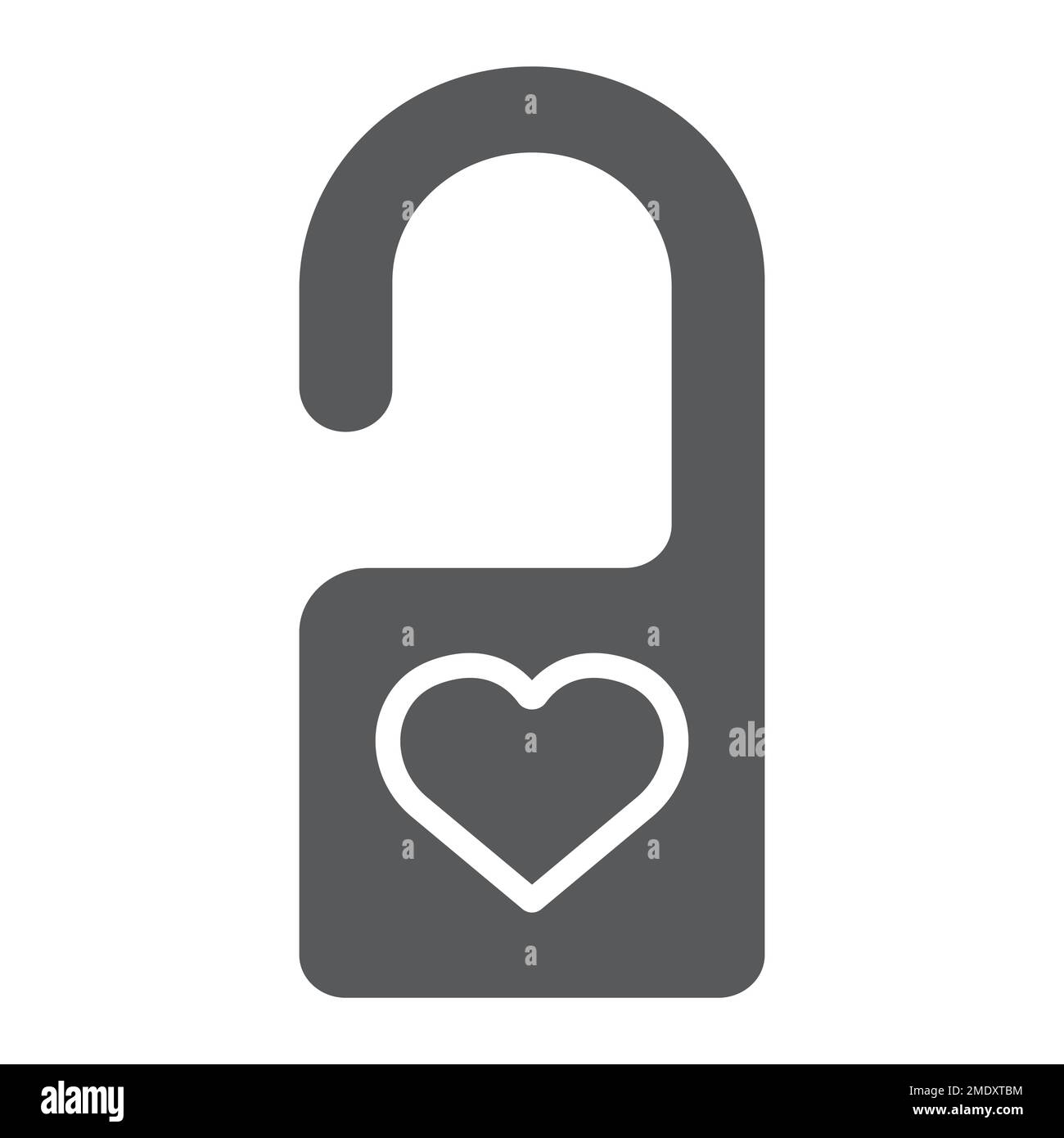 Do not disturb glyph icon, privacy and tag, door hanger sign, vector ...