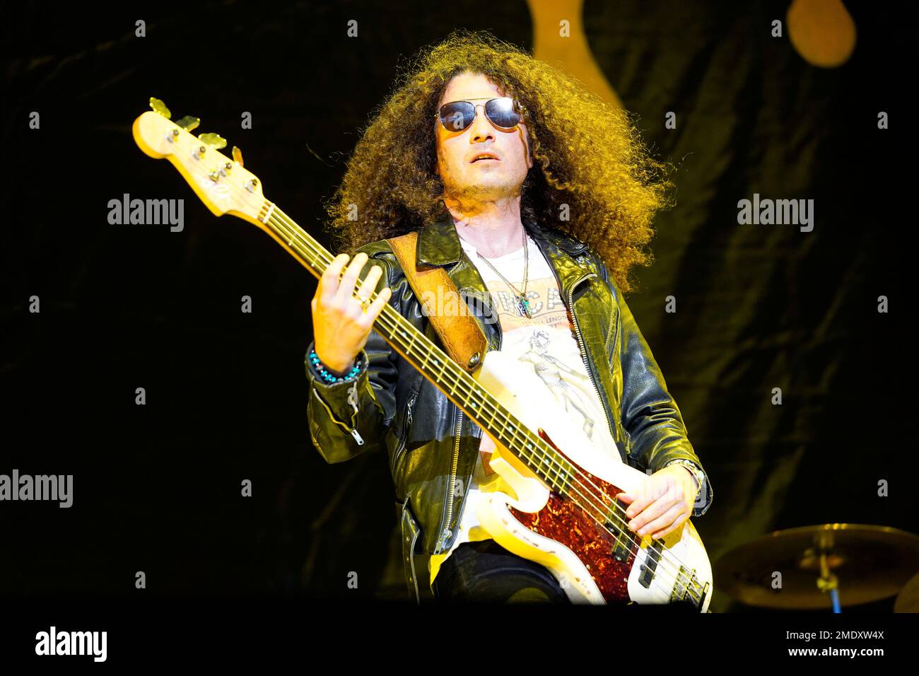 Justin Smolian, of Dirty Honey, performs an opening act on Saturday ...