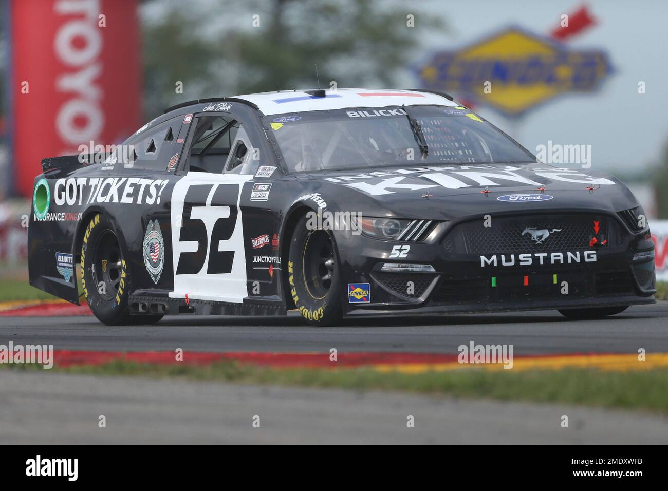 Josh Bilicki drives through the Bus Stop during a NASCAR Cup Series ...