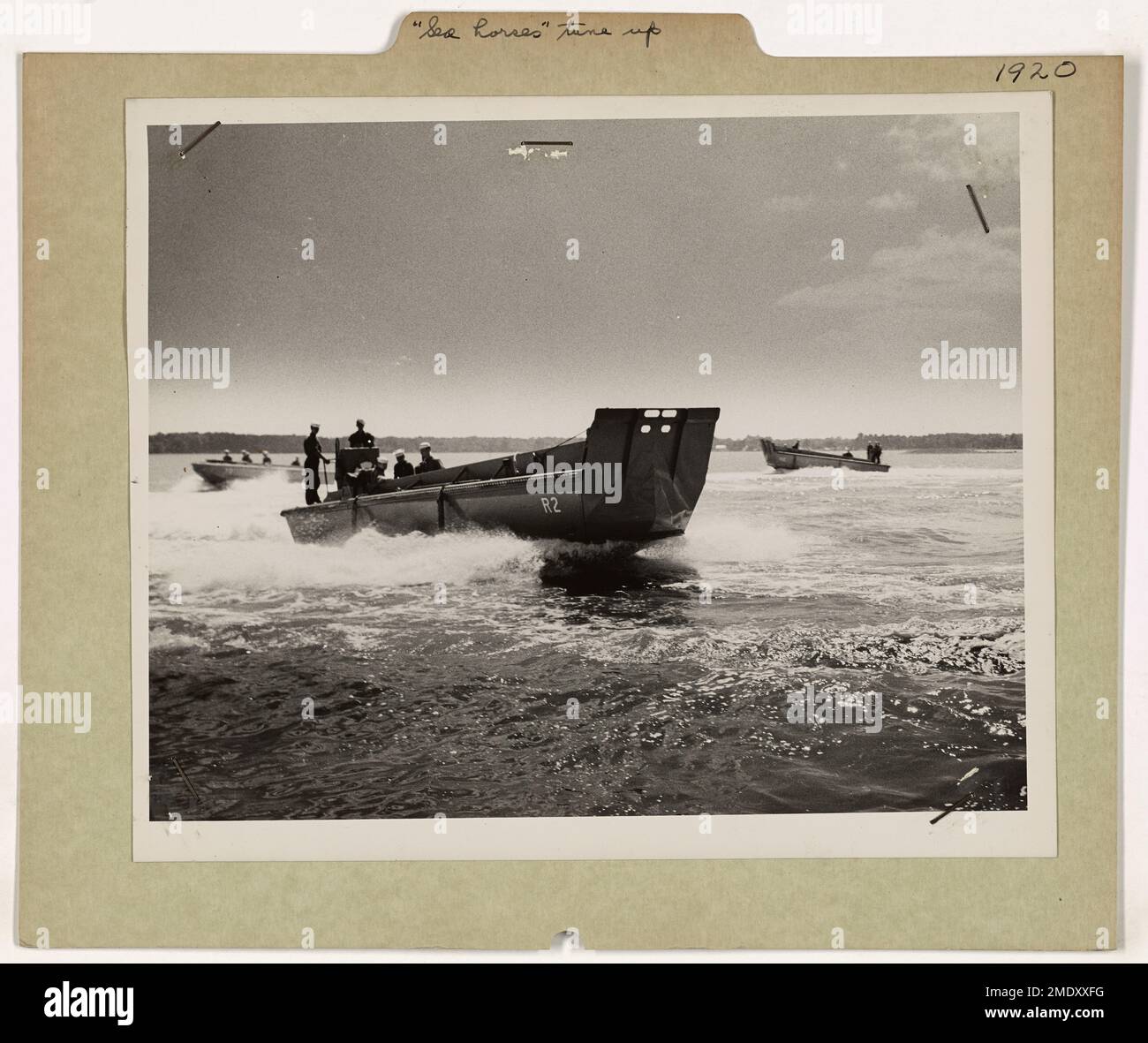 This image shows Coast Guard-manned landing craft along the Atlantic ...